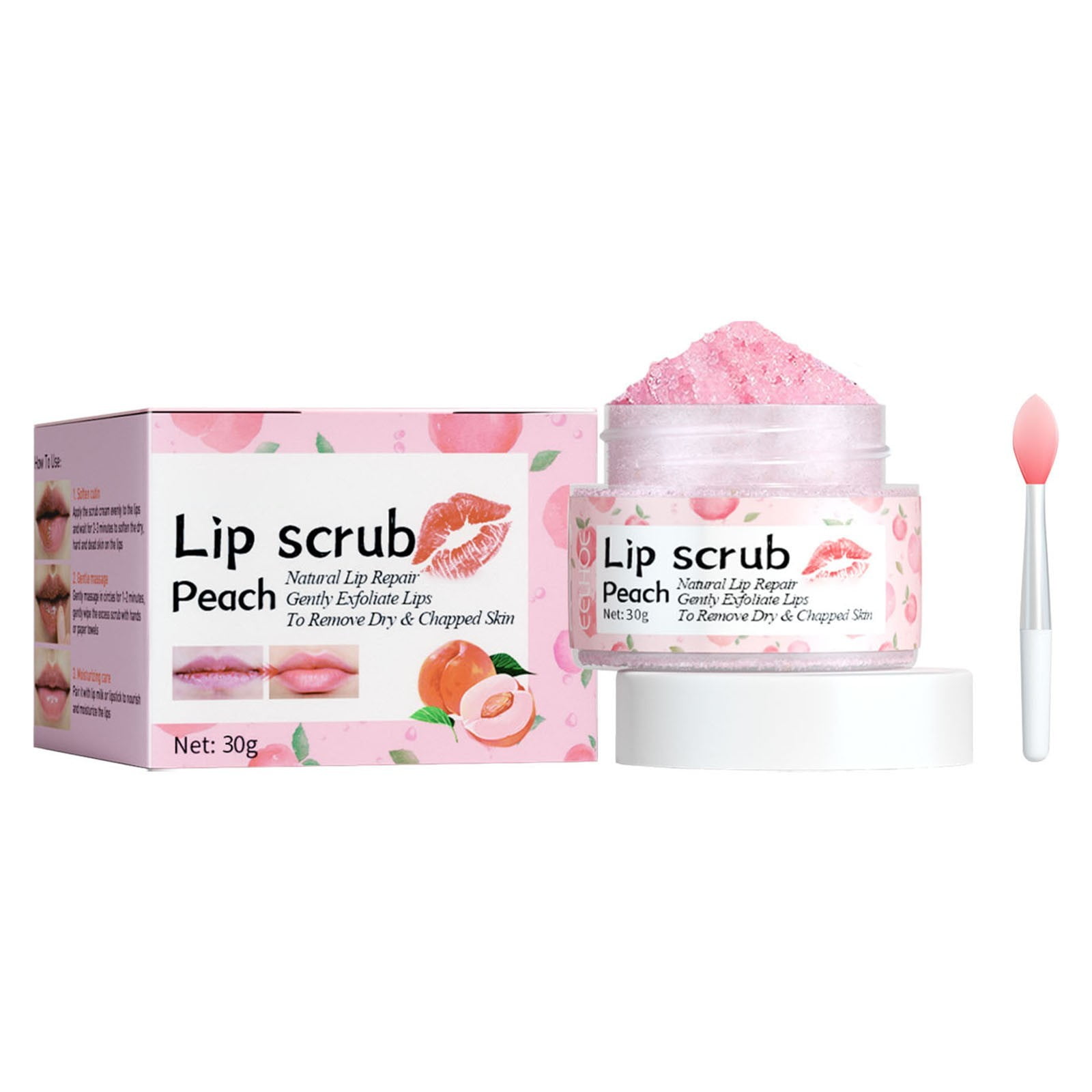 Peach Lip Scrub Fades Lip Lines Hydrates Exfoliates Revitalizes Lip And ...