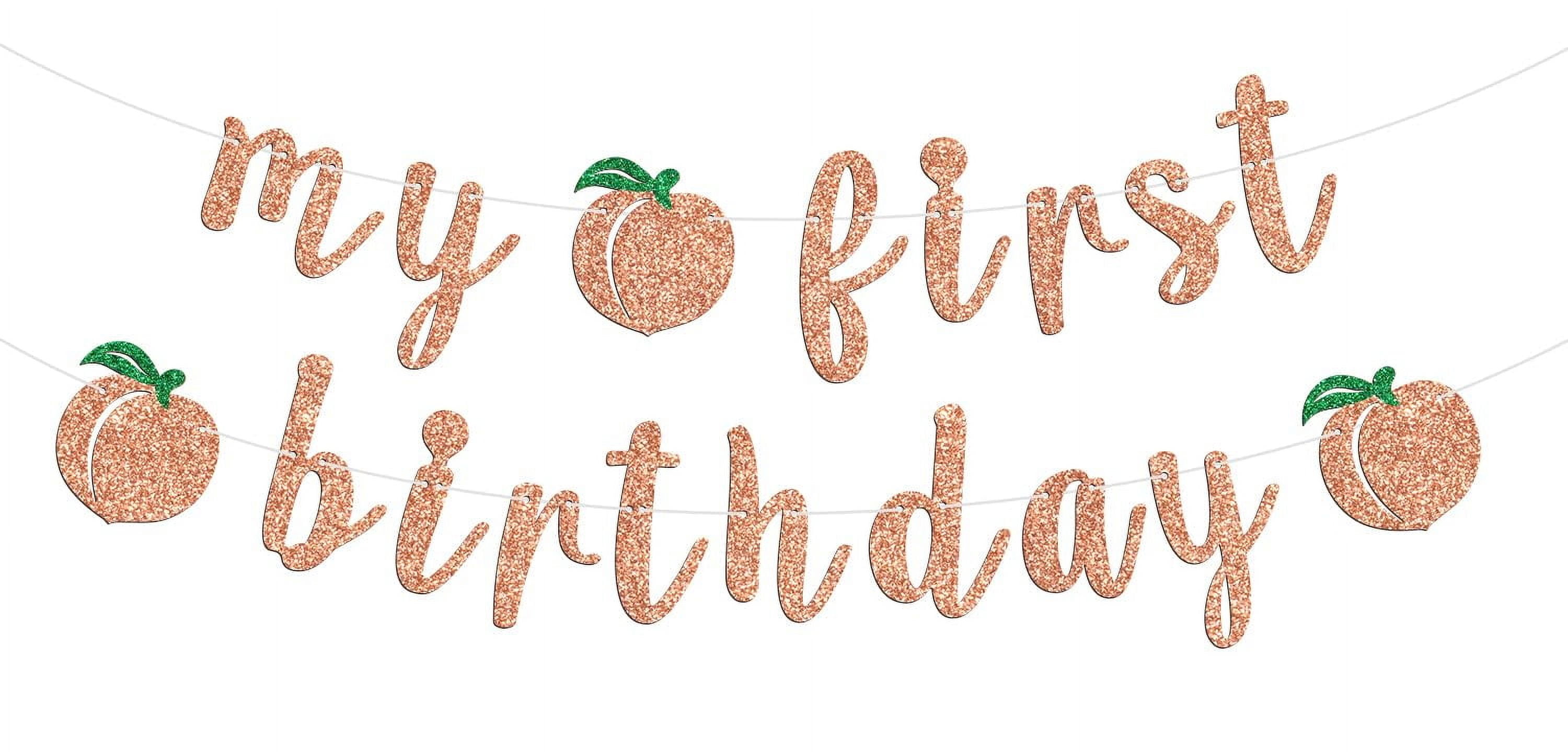 Peach My First Birthday STF9 Banner, Sweet One, Fruit Theme First ...
