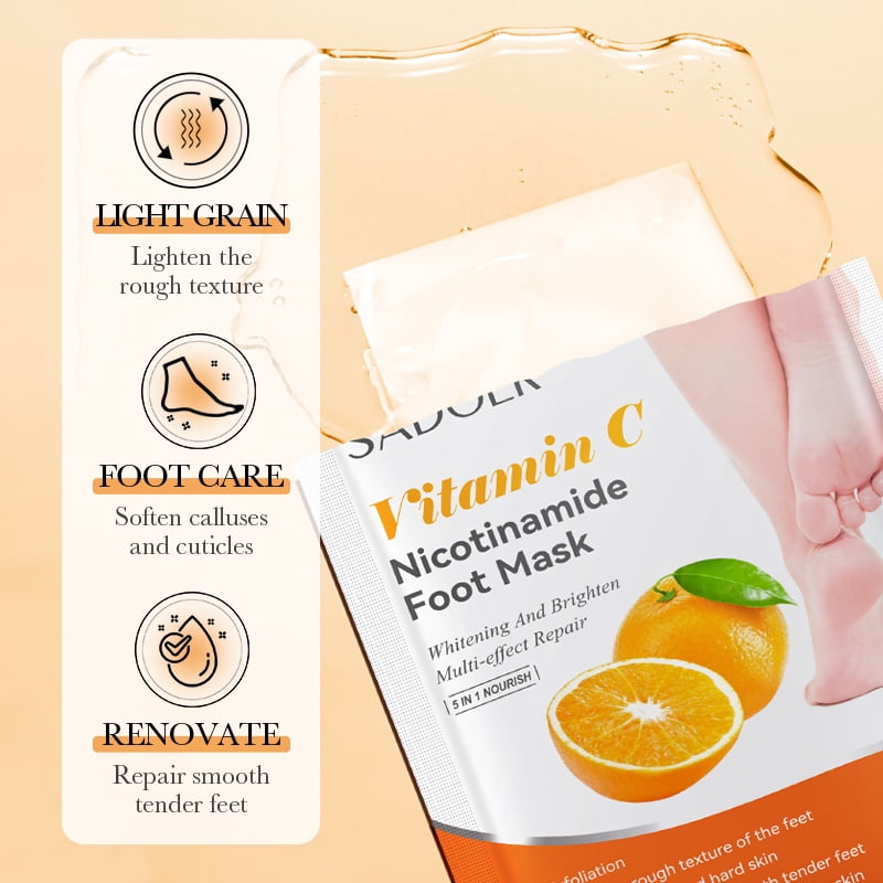 Peach Niacinamide Nourishing Foot Mask - 35g/pair - Walmart.com