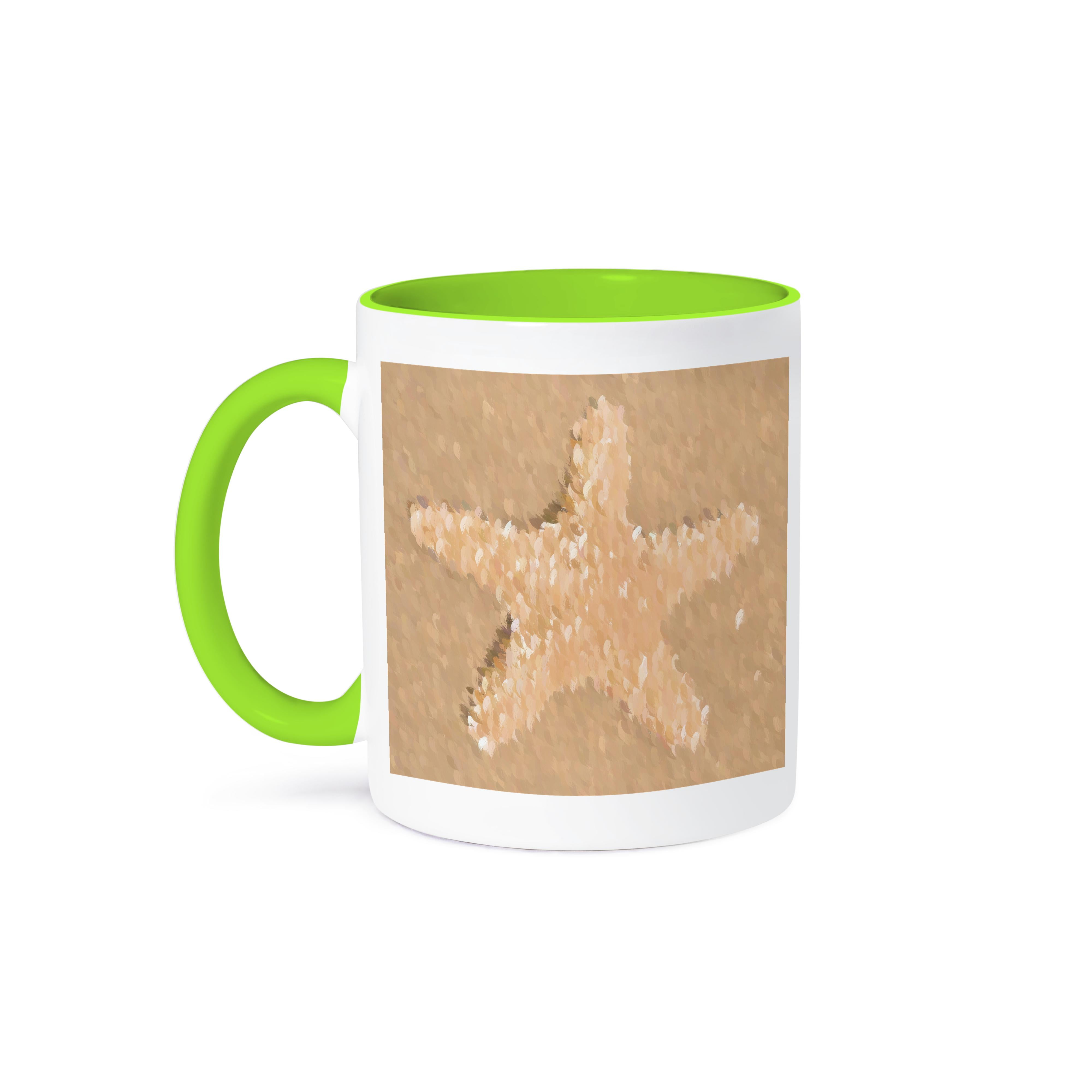 3dRose, Peach Painted Starfish- Beach Themed Art- Sea Creatures, 15oz ...