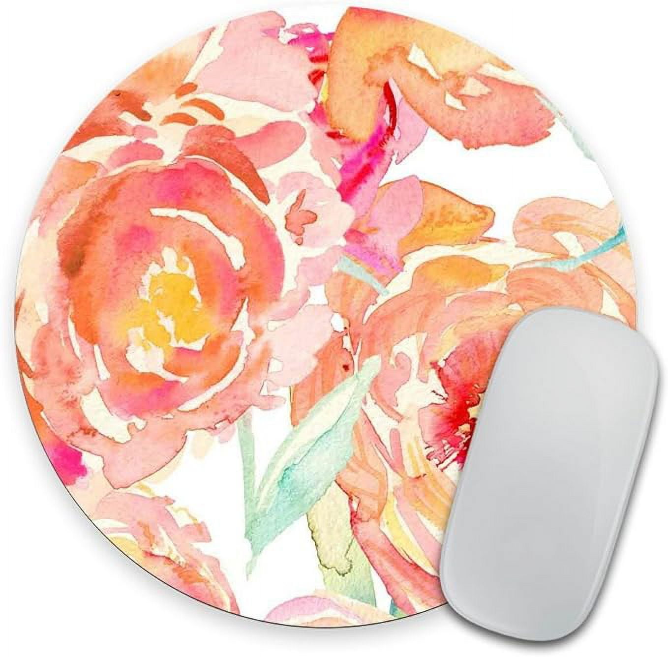 Peach Peony Circle Mouse Pad - Mousepad - Coworker Teacher Gift ...