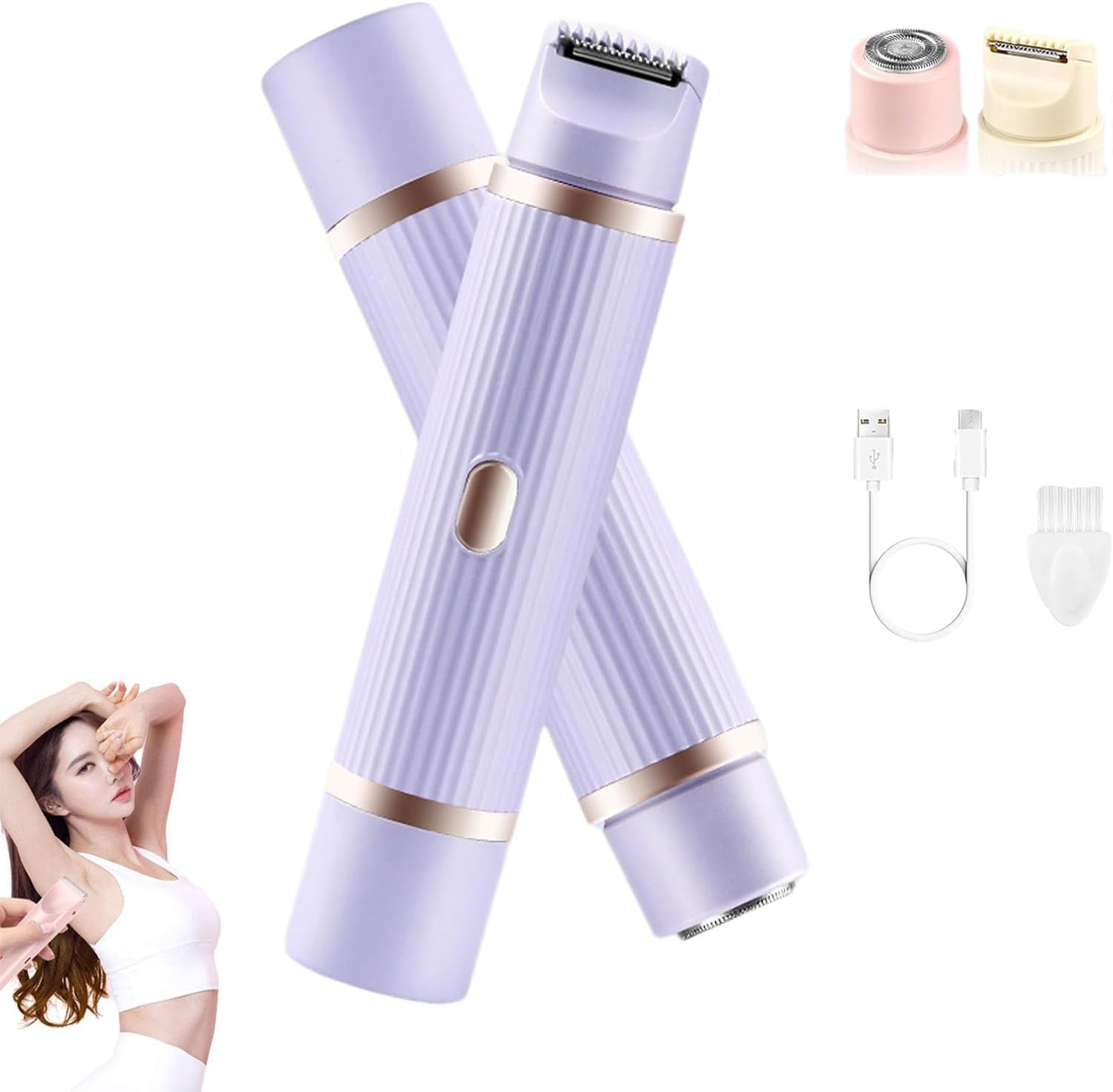 Peach Please 3.0 Electric Shaver For Women - 2-In-1 Dual Head Epilator ...