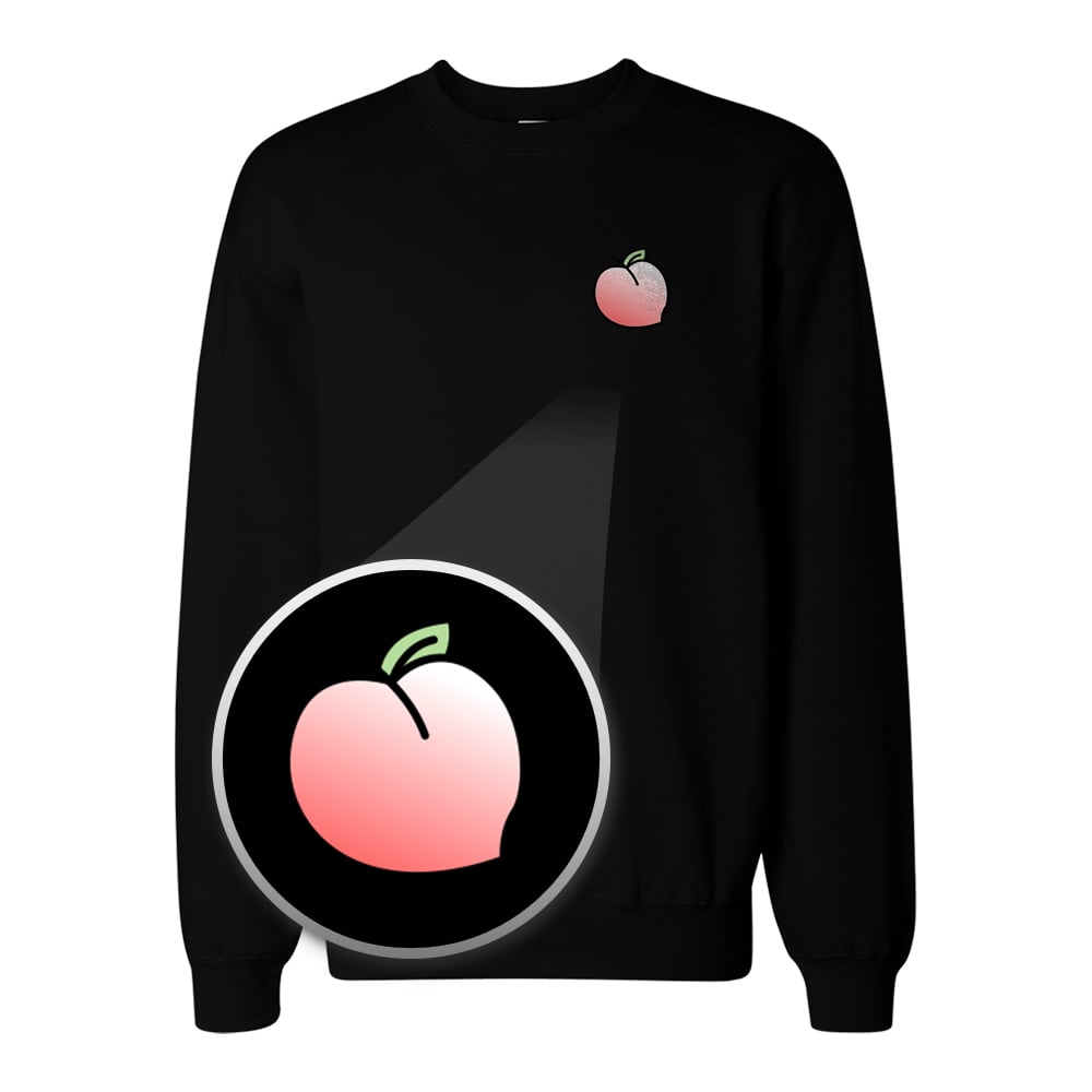 Peach Pocket Print Sweatshirt Back To School Unisex Sweat Shirt ...