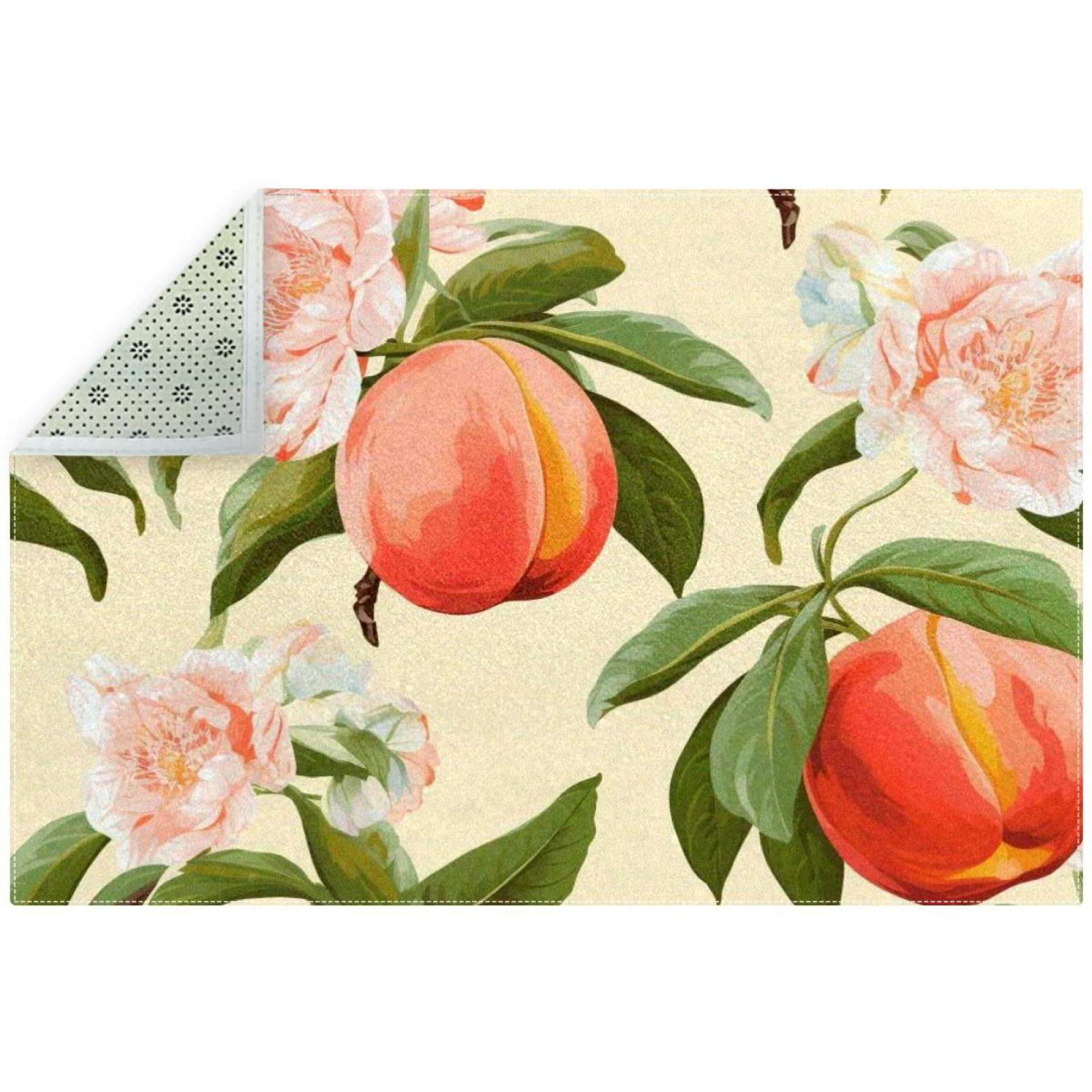 Peach Polyester Office Rugs - Durable Right-Angle Floor Mat for ...