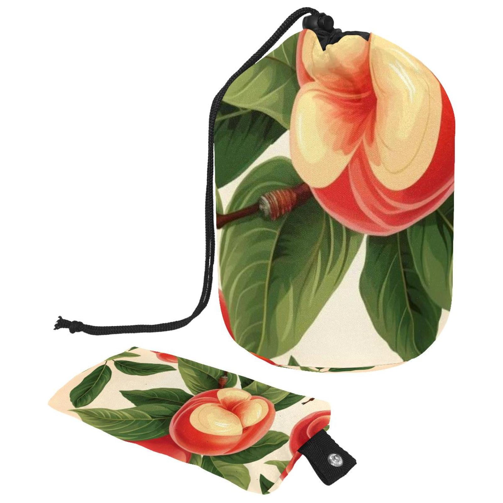 Peach Portable Drawstring Foldable Travel Laundry Bag Shower Bags Mesh ...