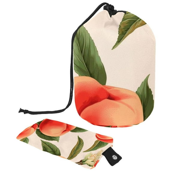 Peach Portable Drawstring Foldable Travel Laundry Bag with Shower Bag ...