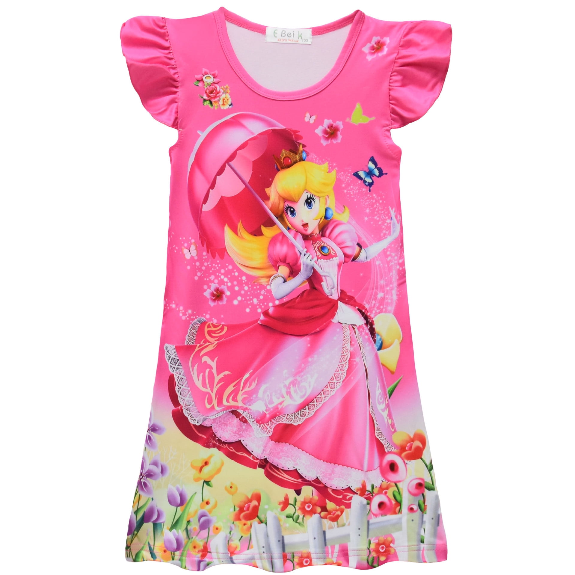 Peach Princess Sleep DressFor Girls Toddler Casual Homewear Nightdress ...