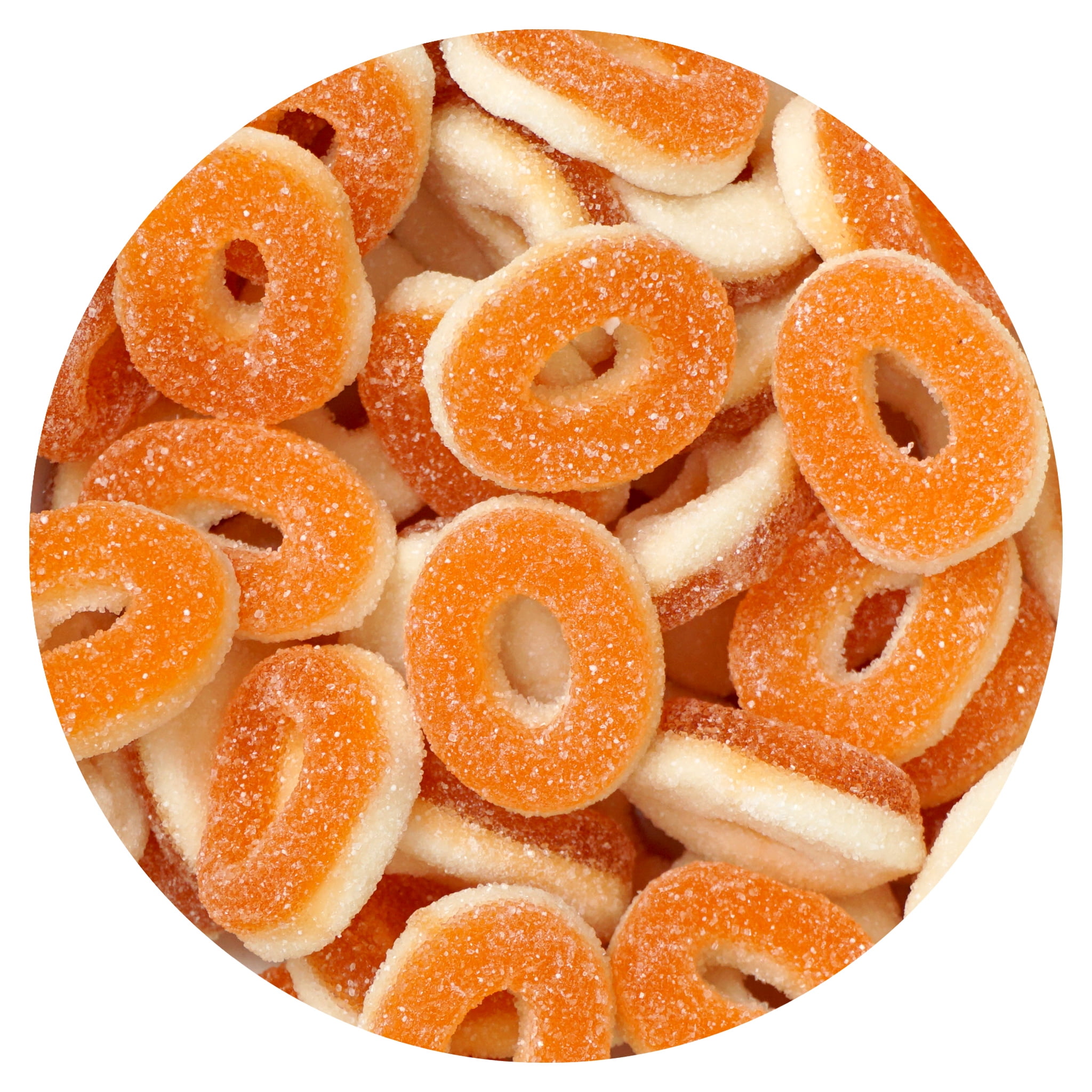 Peach Rings, 1 Pound Gummy Peach Rings Candy Bag, Peach Gummy Rings ...