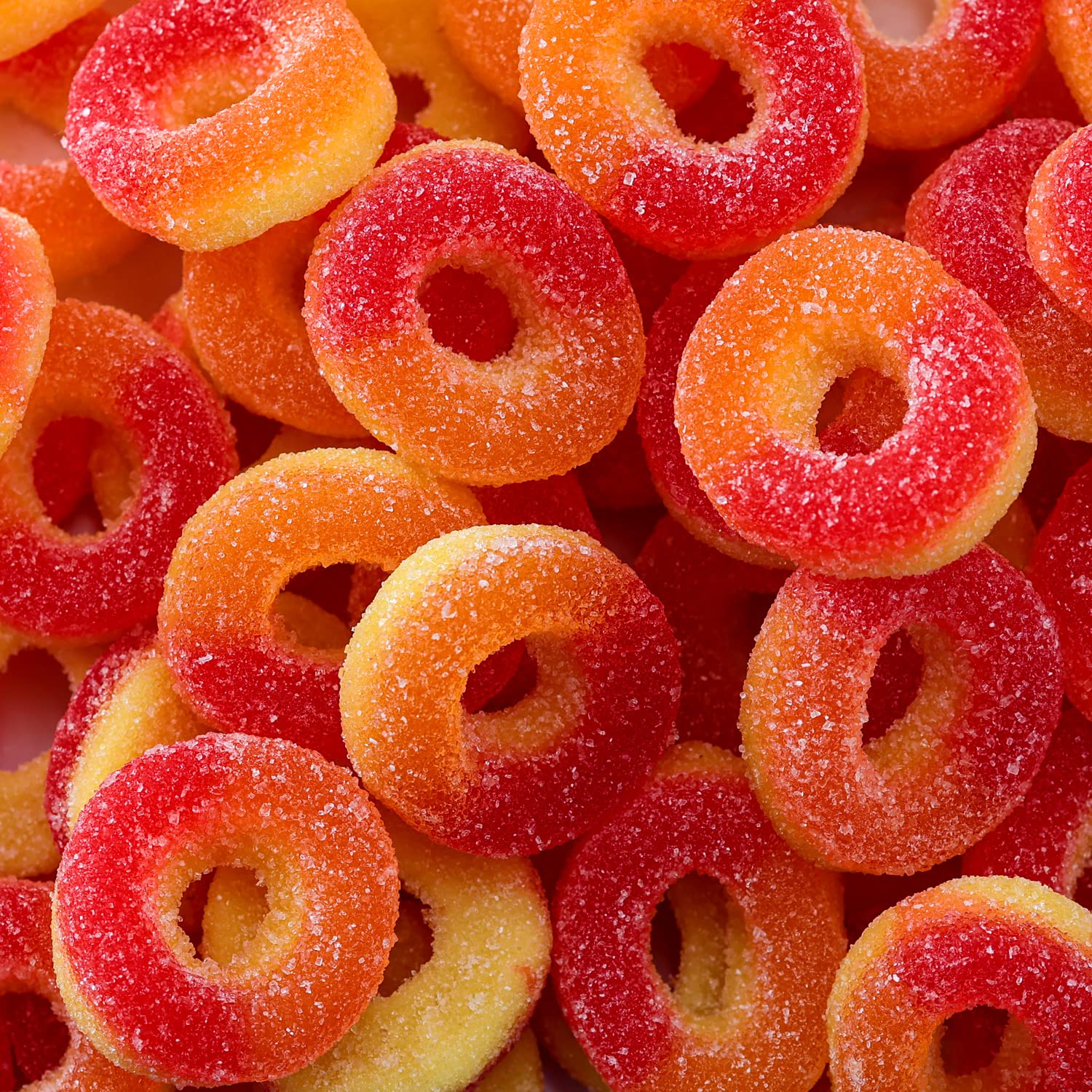 Peach Rings - 2 BCF26 Pound Bulk Pack - Gummy Candy - Sour and Sweet ...