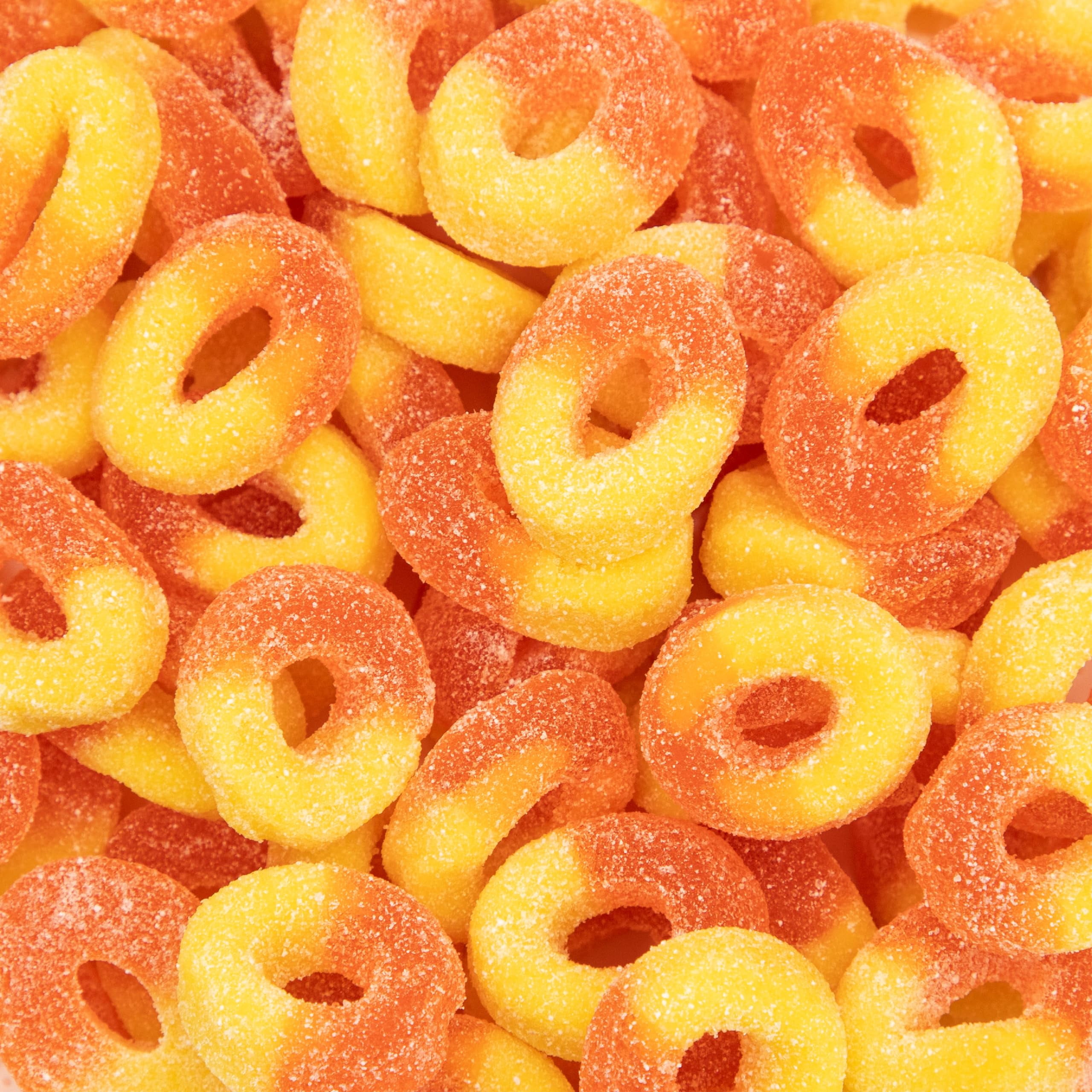 Peach Rings Gummy | AKF18 1-Pound Bag | Sour and Sweet Chewy Candy ...