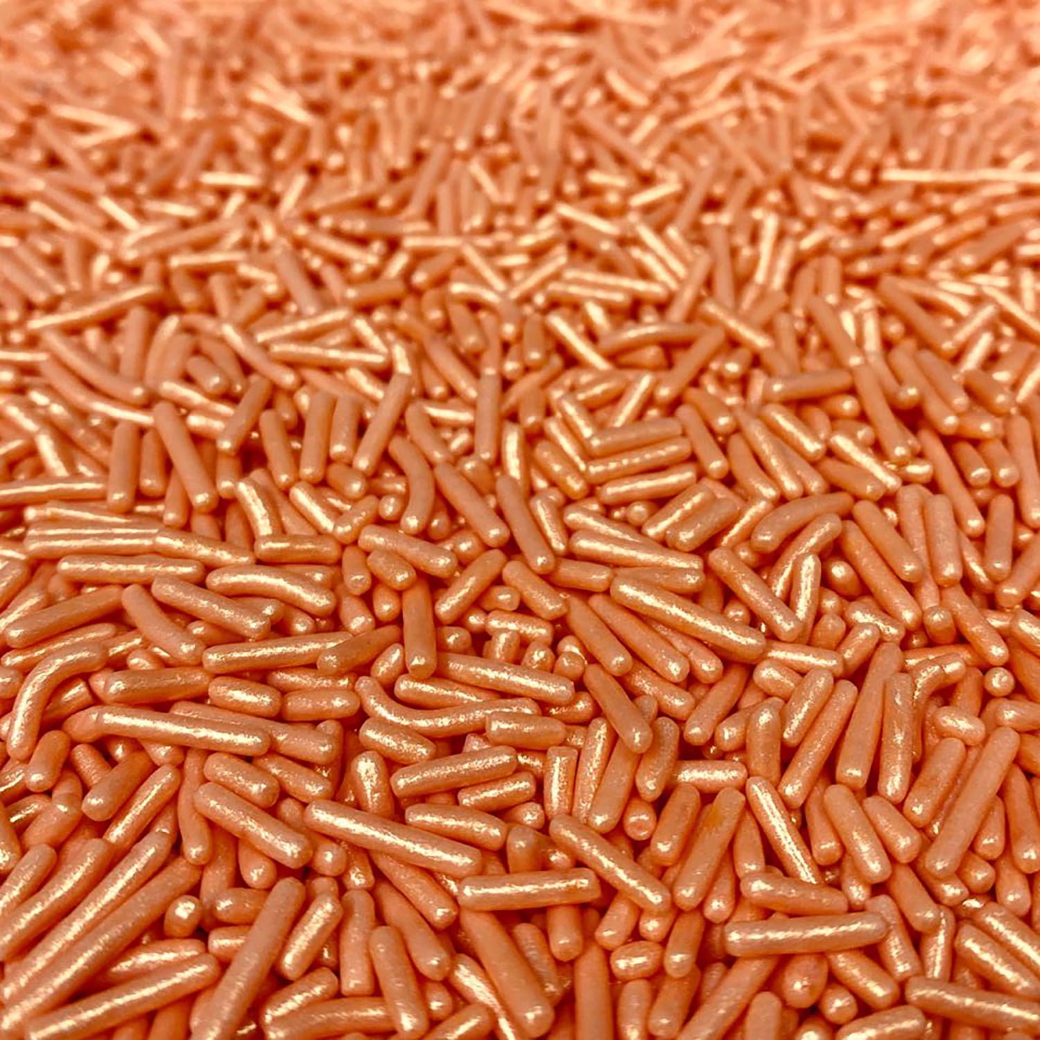 Peach Rose Gold Pearl Jimmies (1/2 cup) Edible Sprinkles for Cake ...