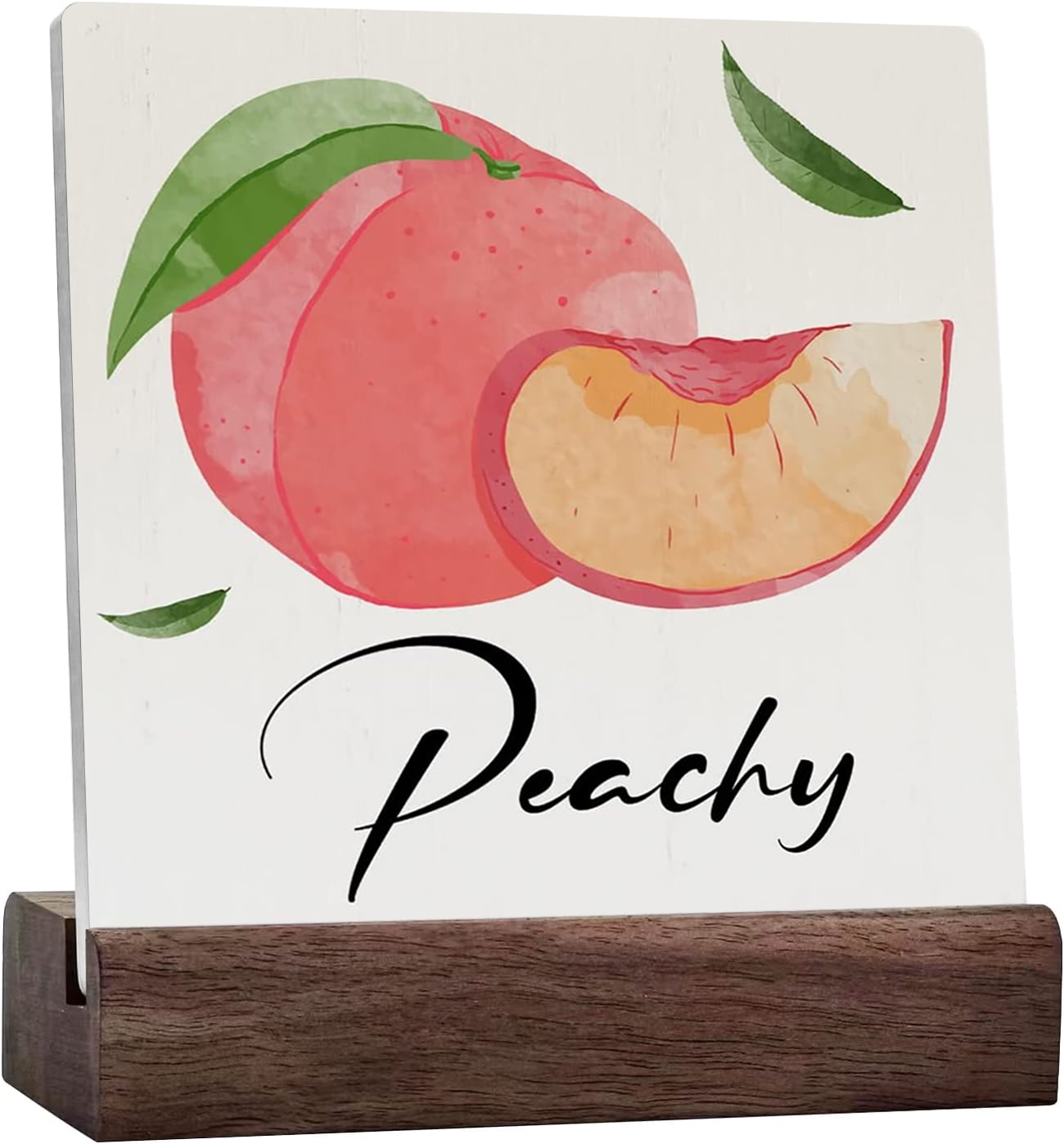 Peach Sign Rustic Peachy Ceramic Table Sign Decorative Peach Sign ...