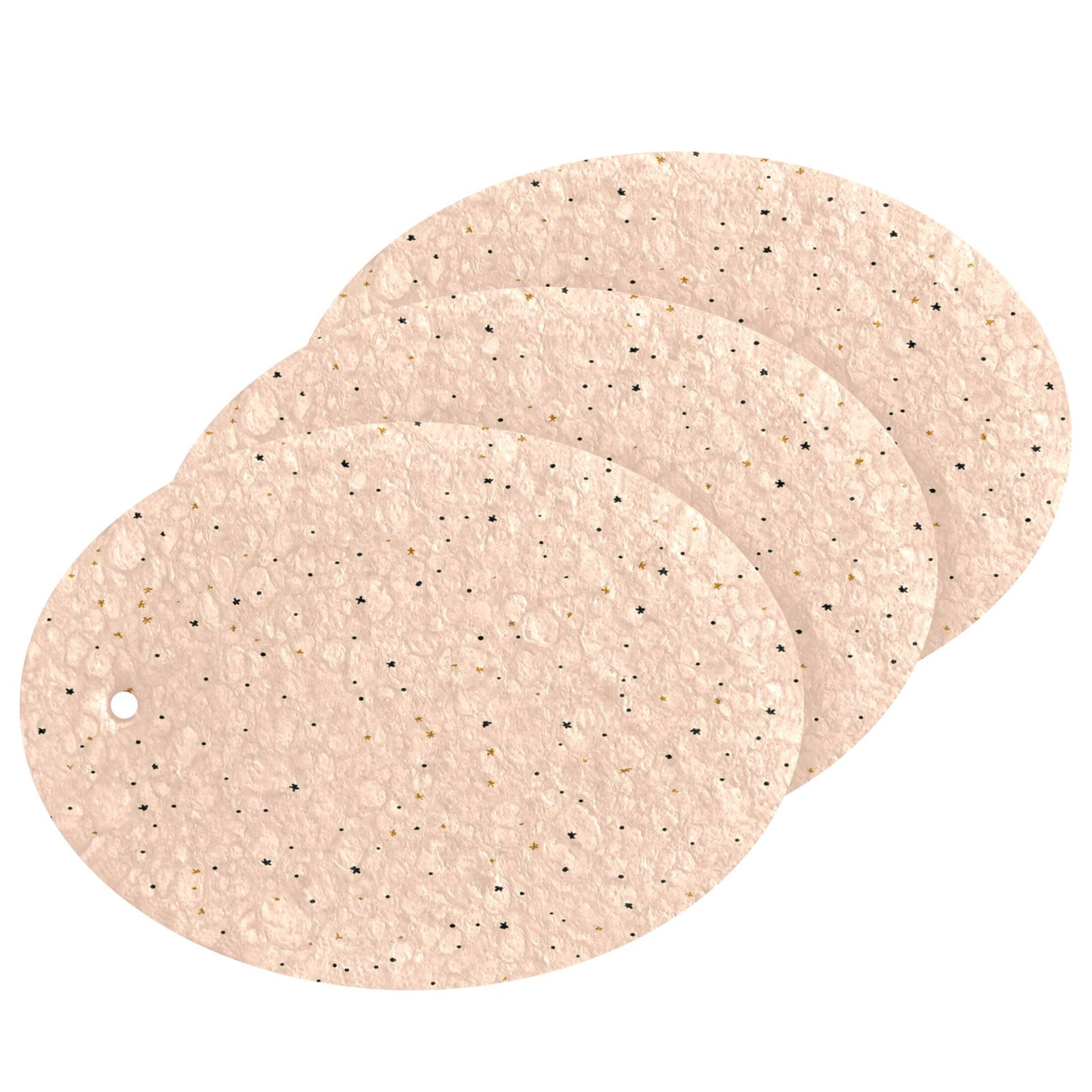 Peach Solid Color Background 3 Pack Wood Pulp Dishwashing Sponges ...