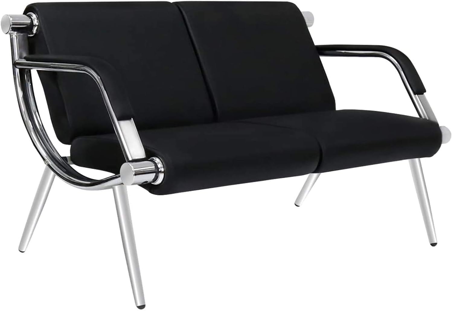 Peach Tree Black Leather Executive Side Reception Chair Office Waiting ...