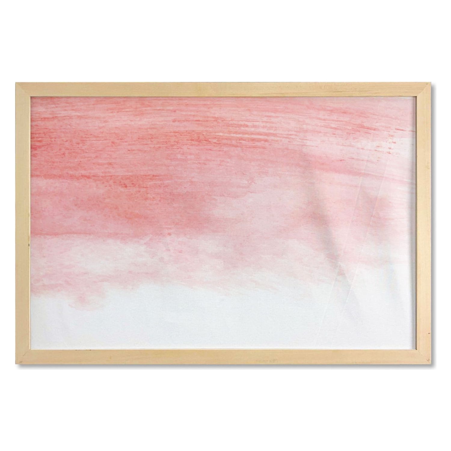 Peach Wall Art with Frame, Hand Drawn Watercolor Style with Brush ...
