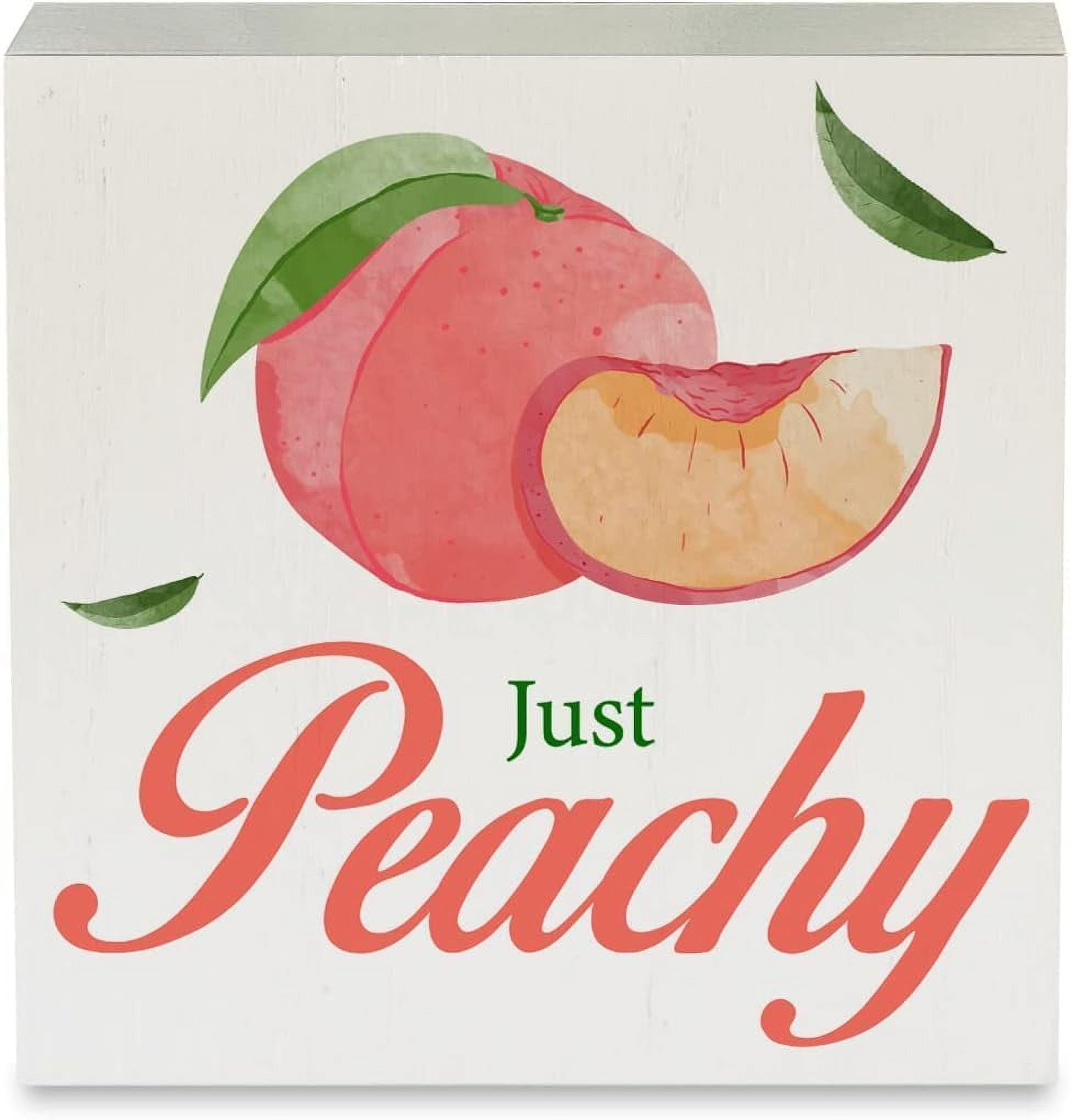 Peach Wood Box Sign Rustic Just Peachy Wooden Box Sign Decorative ...