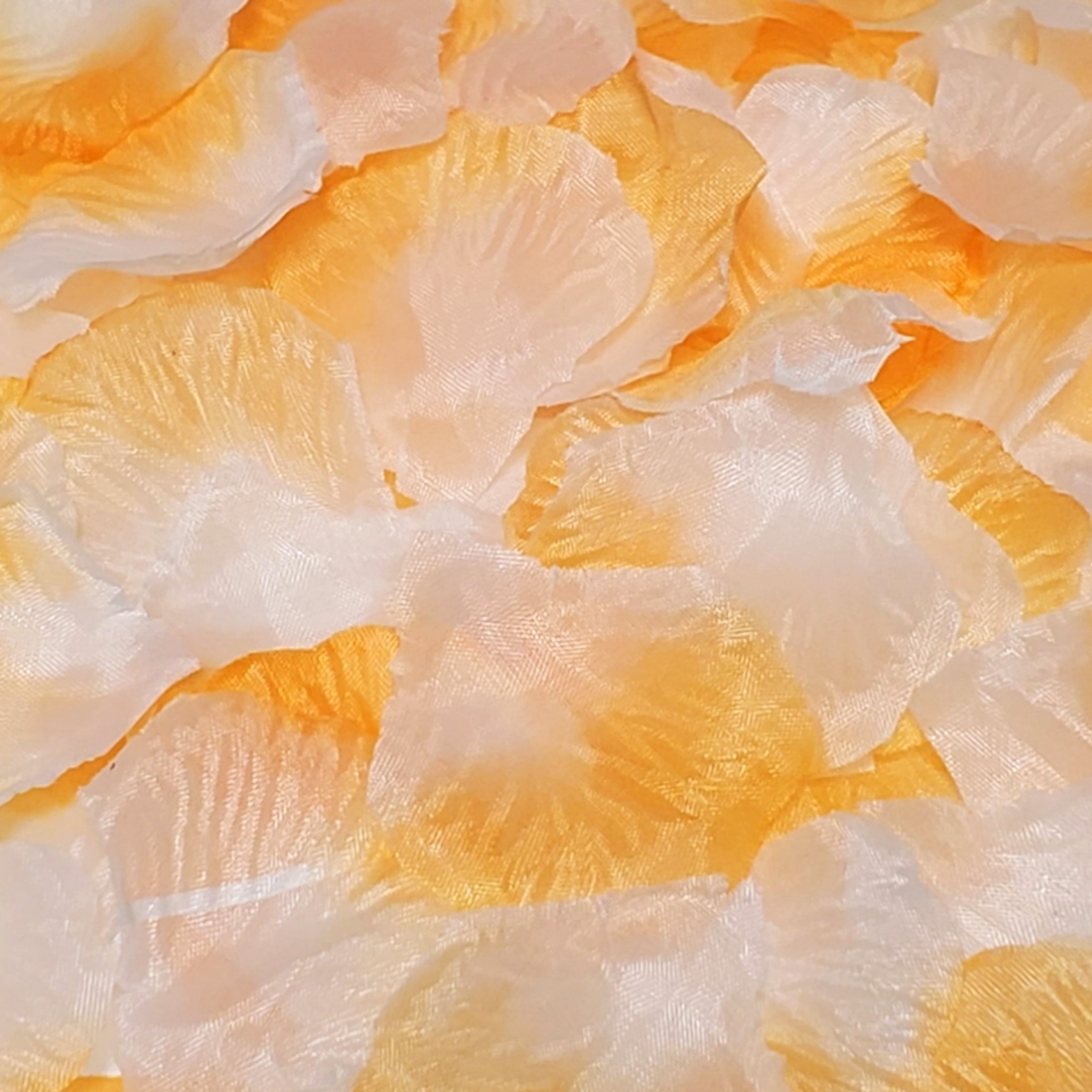 Peach and White Colored Fake Silk Rose Petals - 100/Bag - Walmart.com