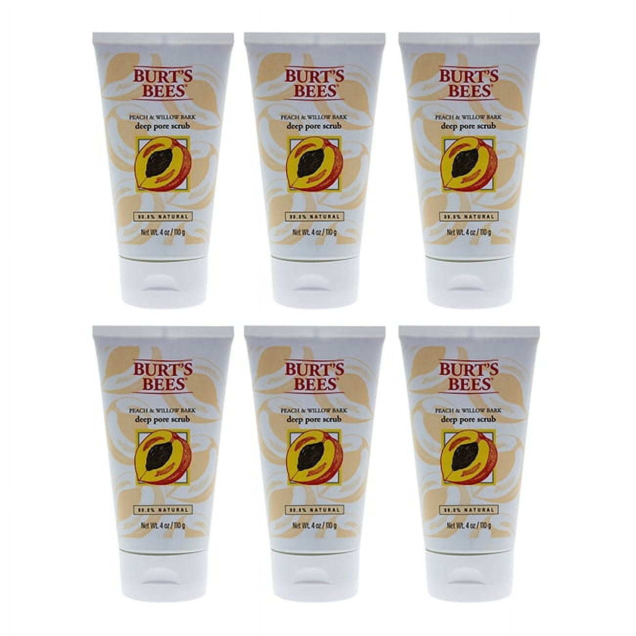 Peach and Willow Bark Deep Pore Scrub by Burts Bees for Women - 4 oz ...