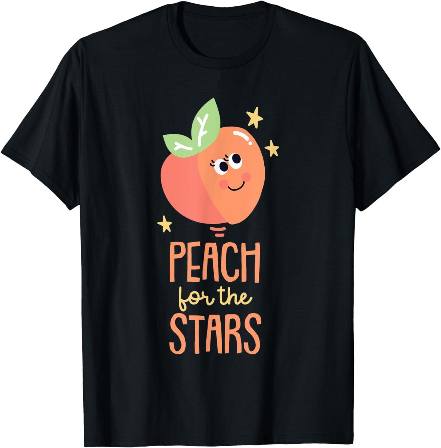 Peach for the Stars Cute Peach Fruitarian T-Shirt - Walmart.com