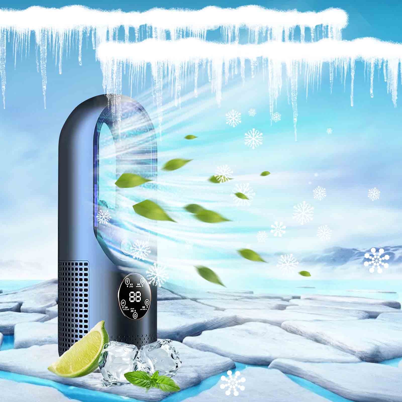 Peacheart 12 Inch Desk Fan, Bladeless Fan with 6 Speeds, Spray, Timer ...