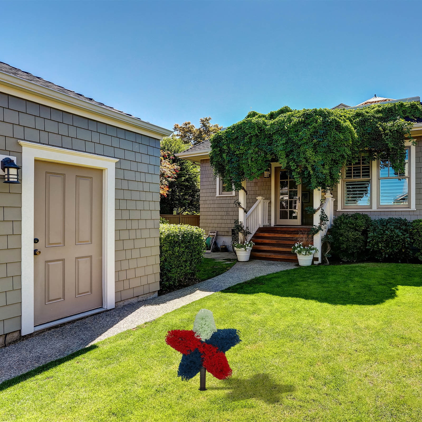 Peacheart Artificial Boxwood Topiary with Ground Spike, UV Resistant ...