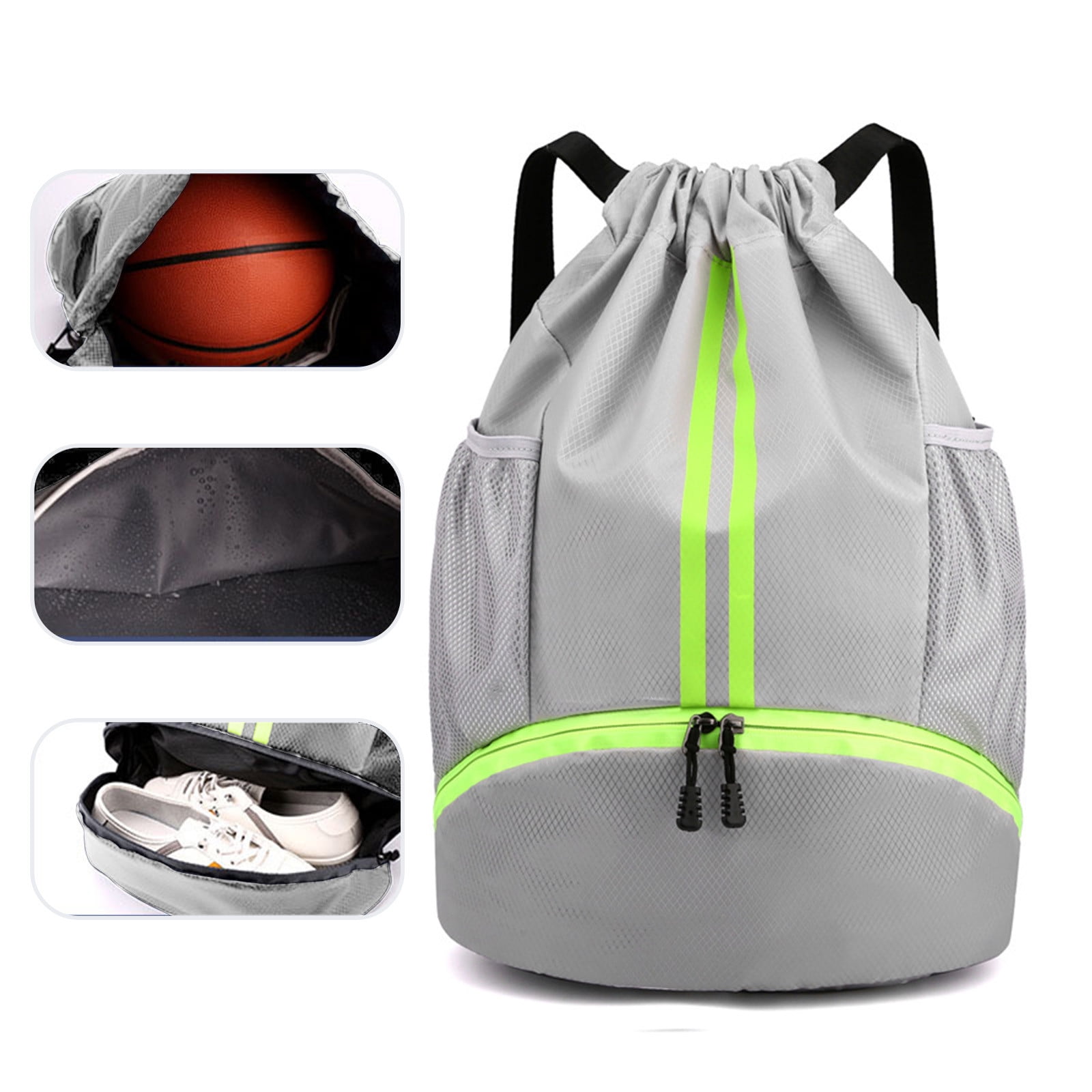 Peacheart Drawstring Backpack, Water Resistant Gym Bag with Shoes ...