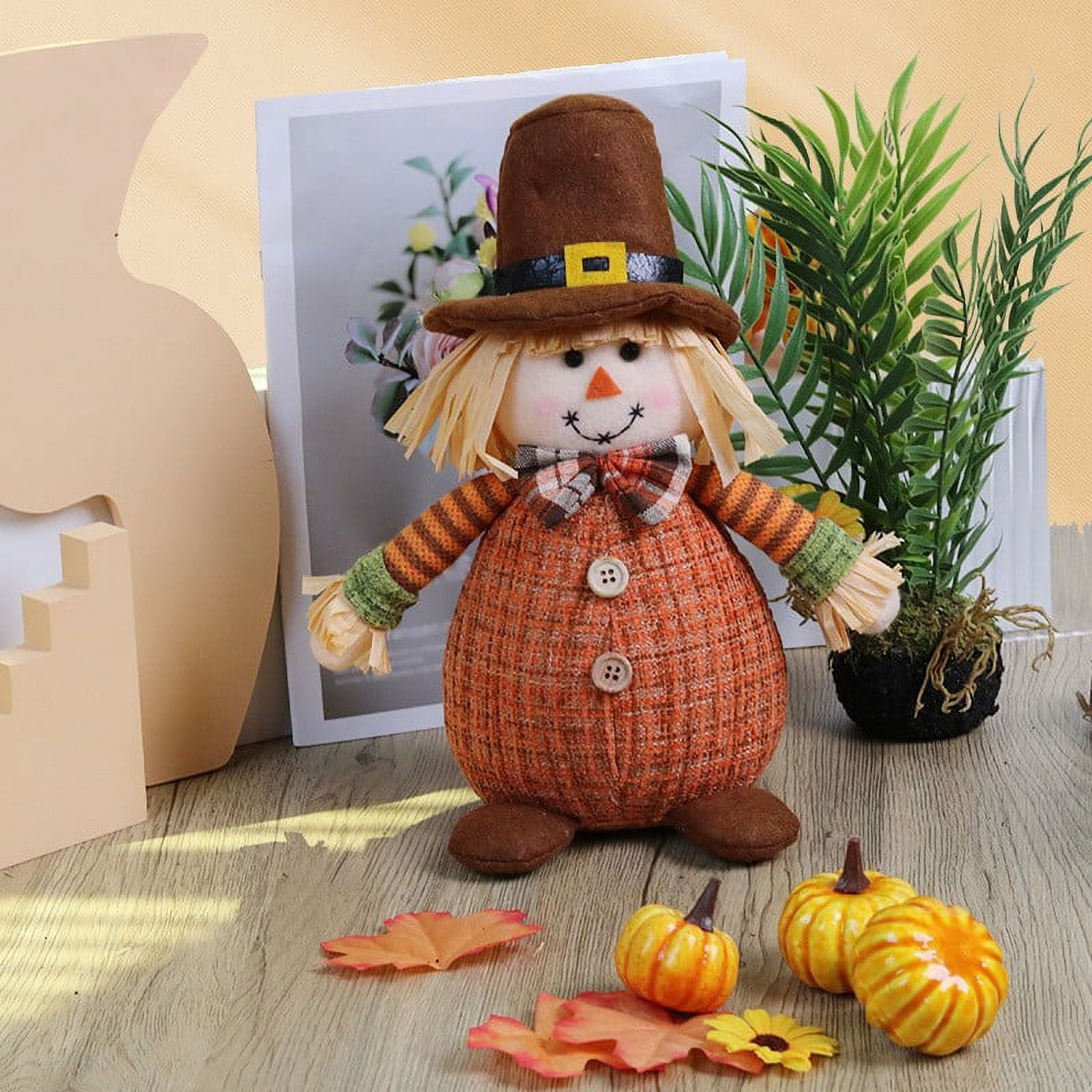 Peacheart Thanksgiving Scarecrow Decorations, 12.6" Sunflower Maple ...