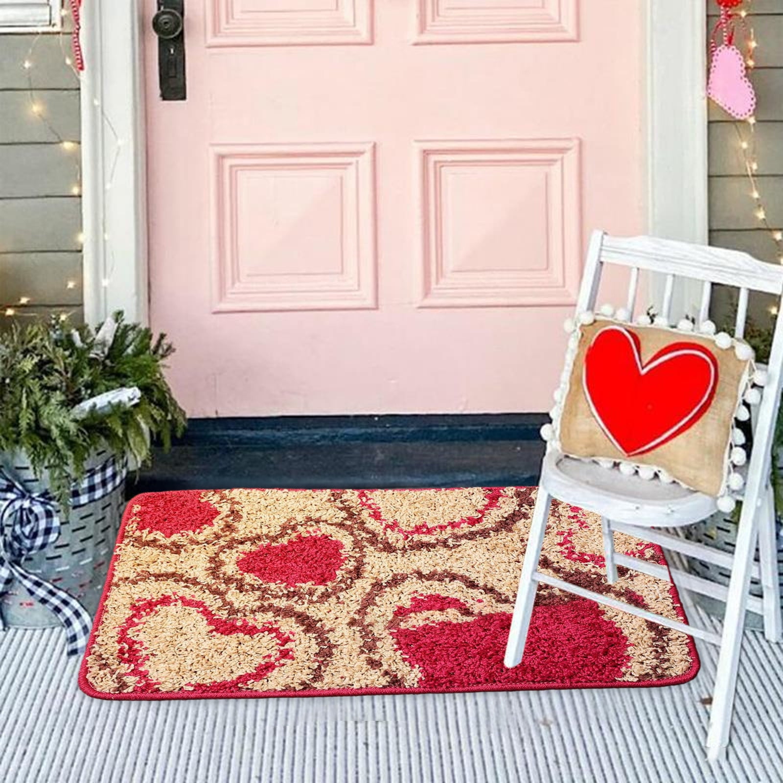Peacheart Valentine's Day Heart Rugs, 31.5 x 19.7 Inches Non-Slip ...