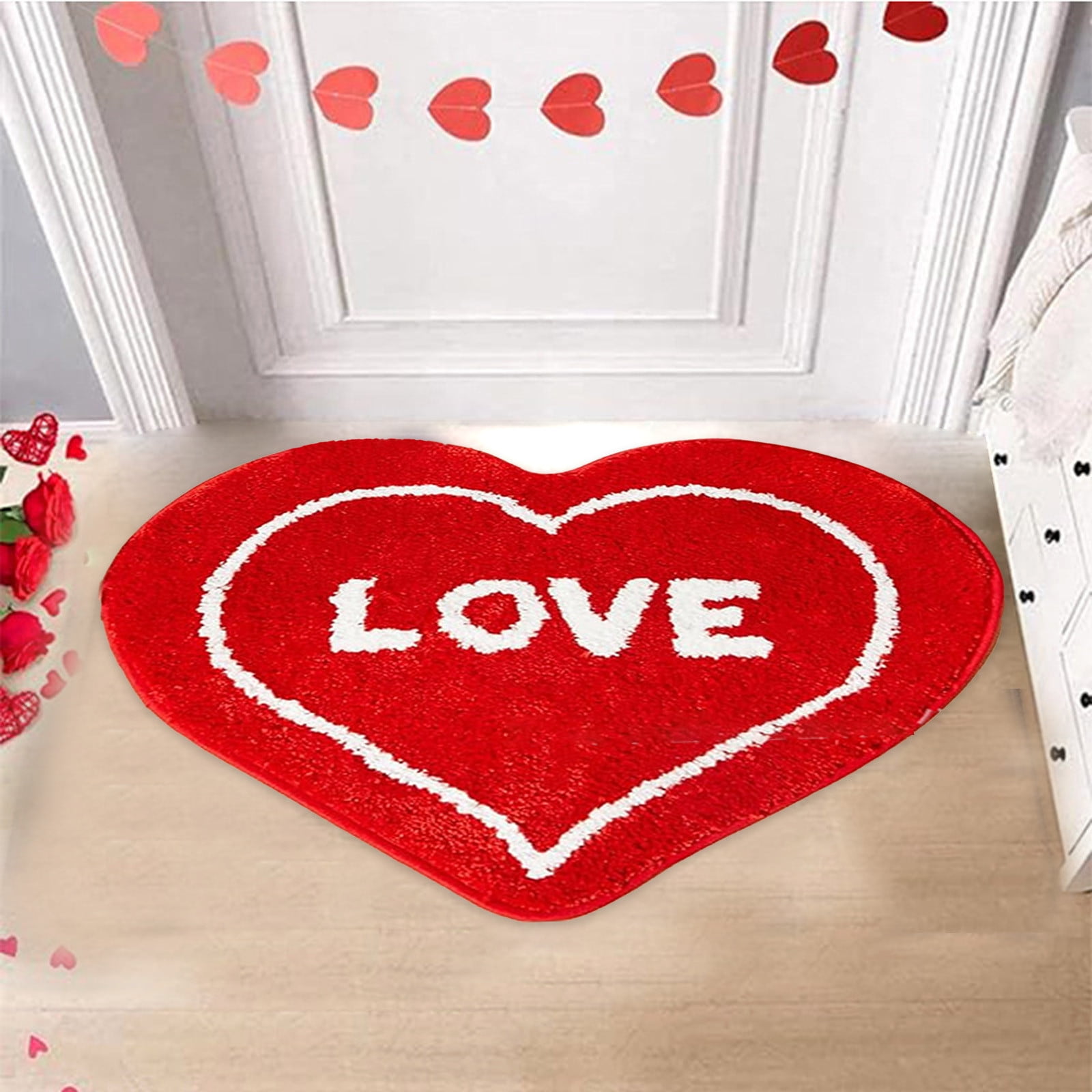 Peacheart Valentine's Day Love Heart Rugs, 31.5 x 19.7 Inches Non-Slip ...