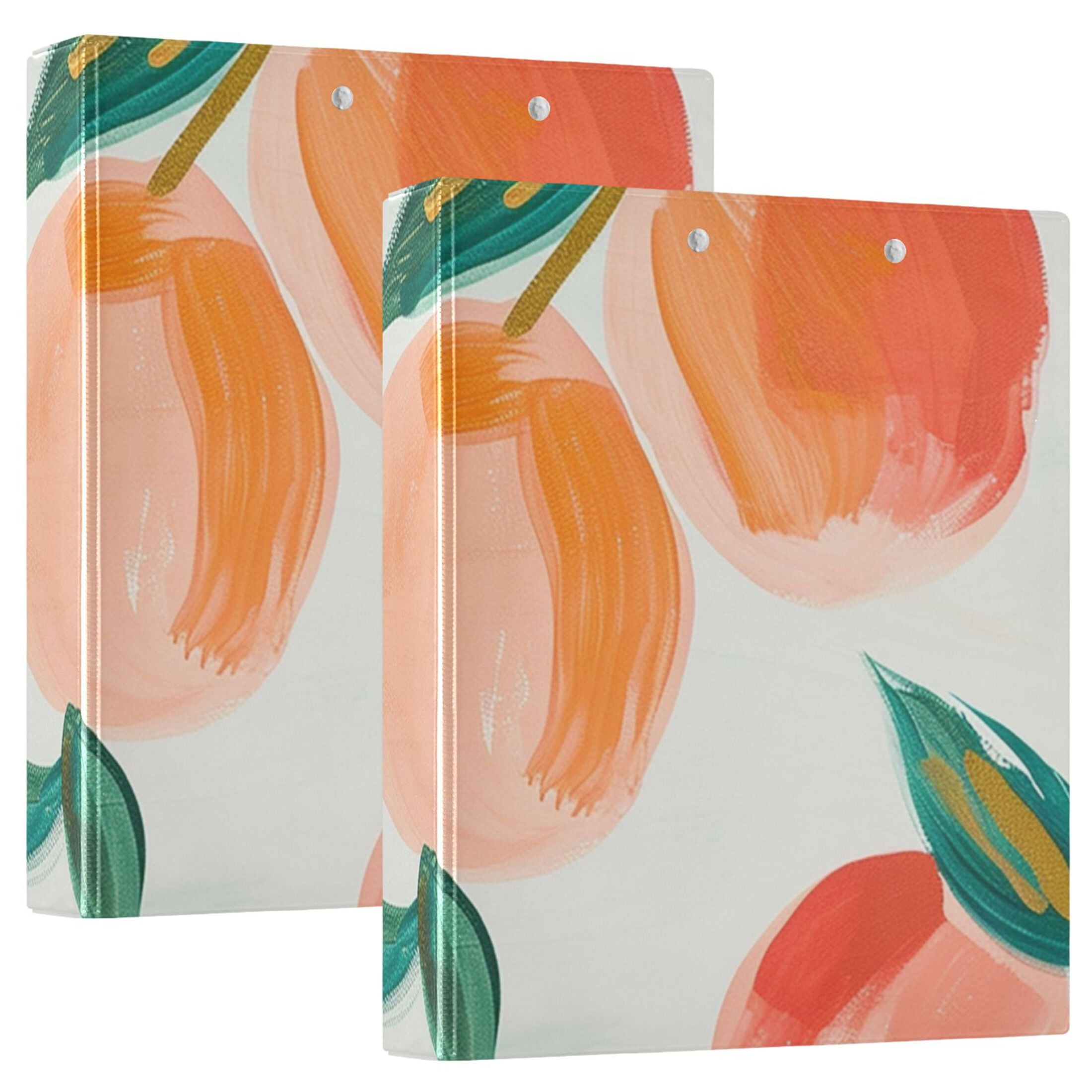 Peaches 3 Ring Binders 1.5 inch Hardcover File Folders with Interior ...
