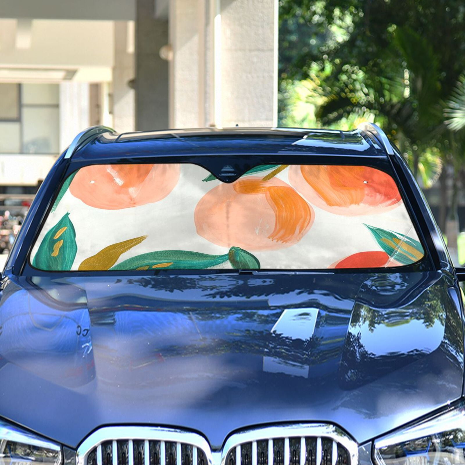 Peaches Automotive Front Car Windshield Sun Shade Reflector Foldable ...