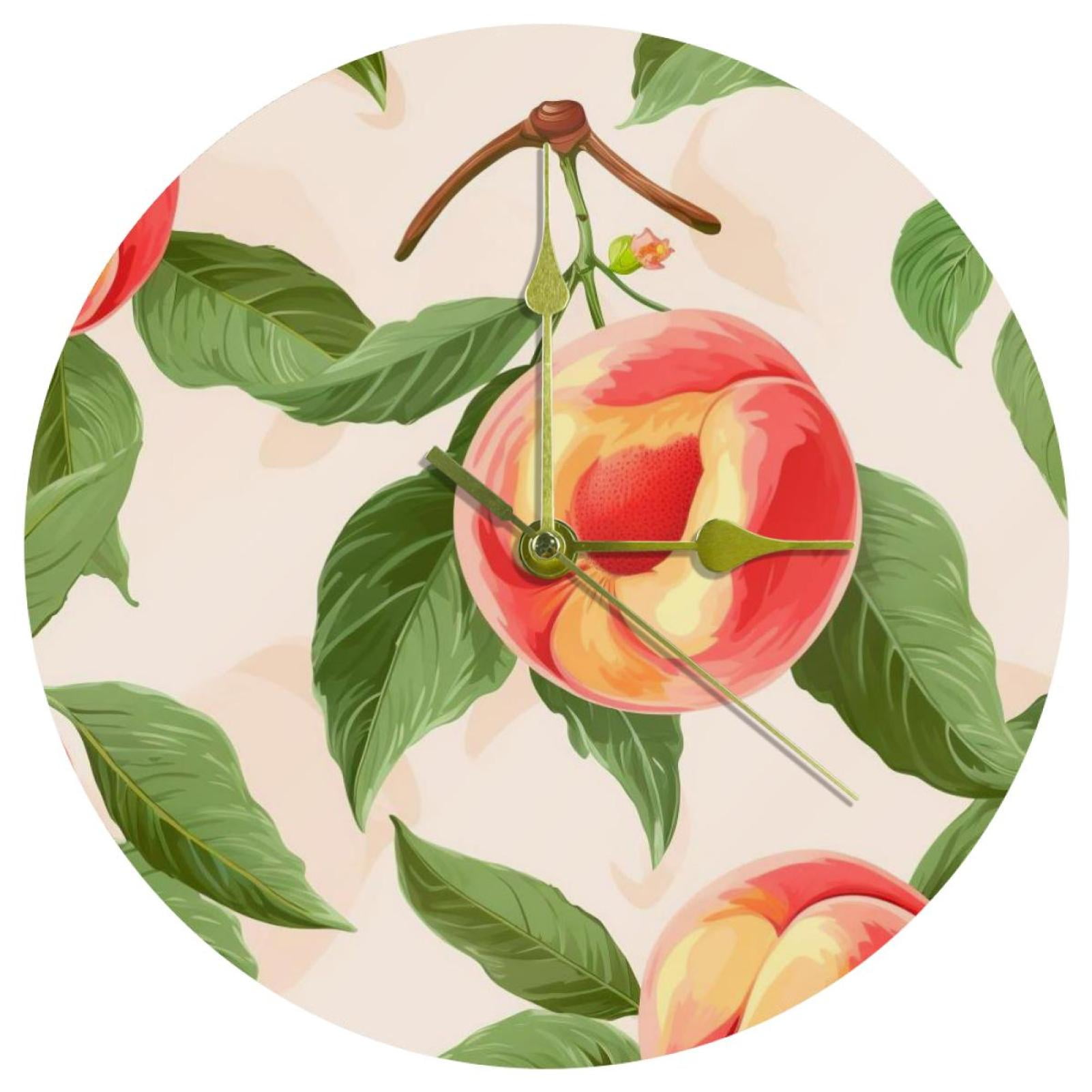 Peaches Circular Acrylic Wall Clock - Elegant and Durable Timepiece for ...