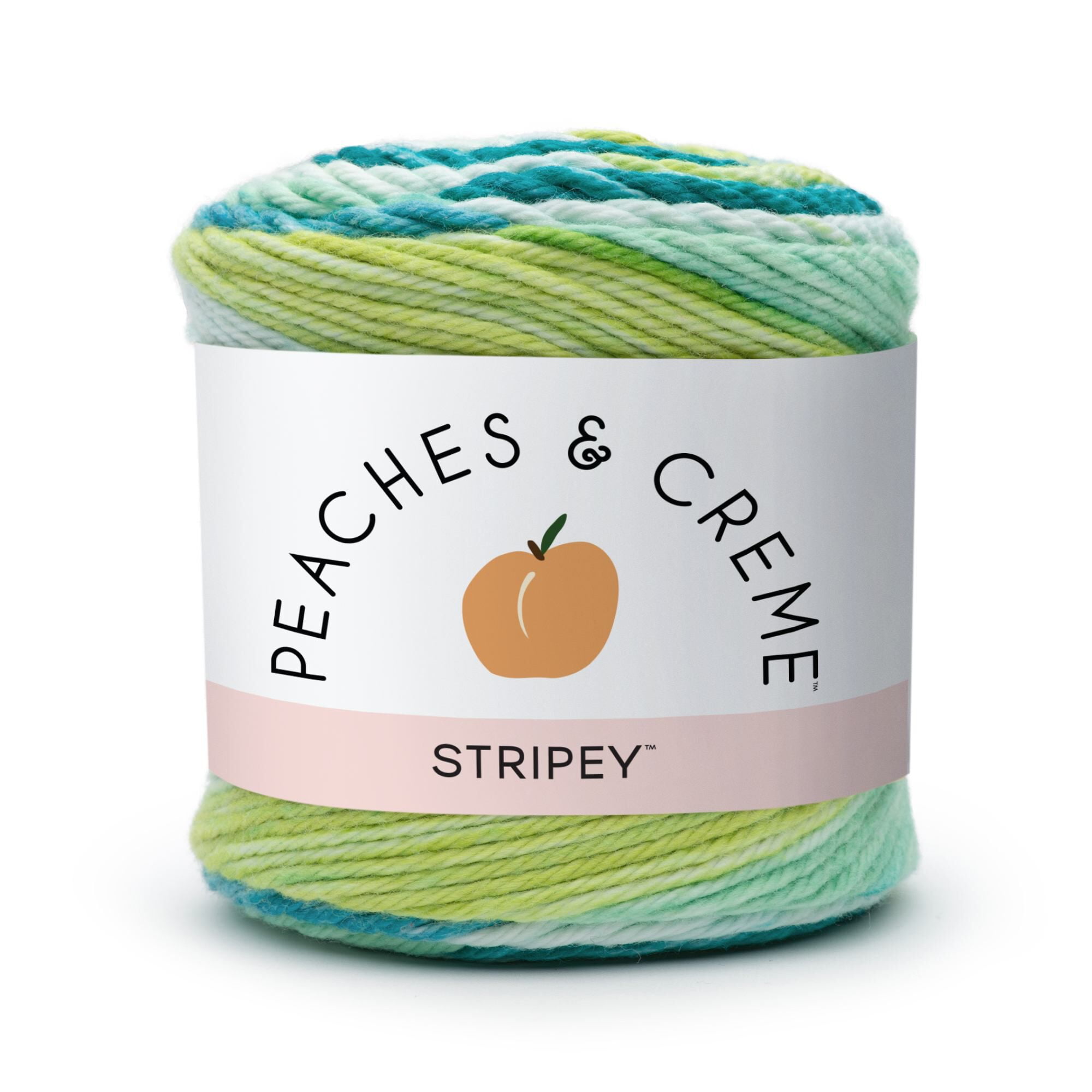 Peaches & Crème Peaches & Crème Stripey Cotton Yarn Green Stripes 56.7g ...