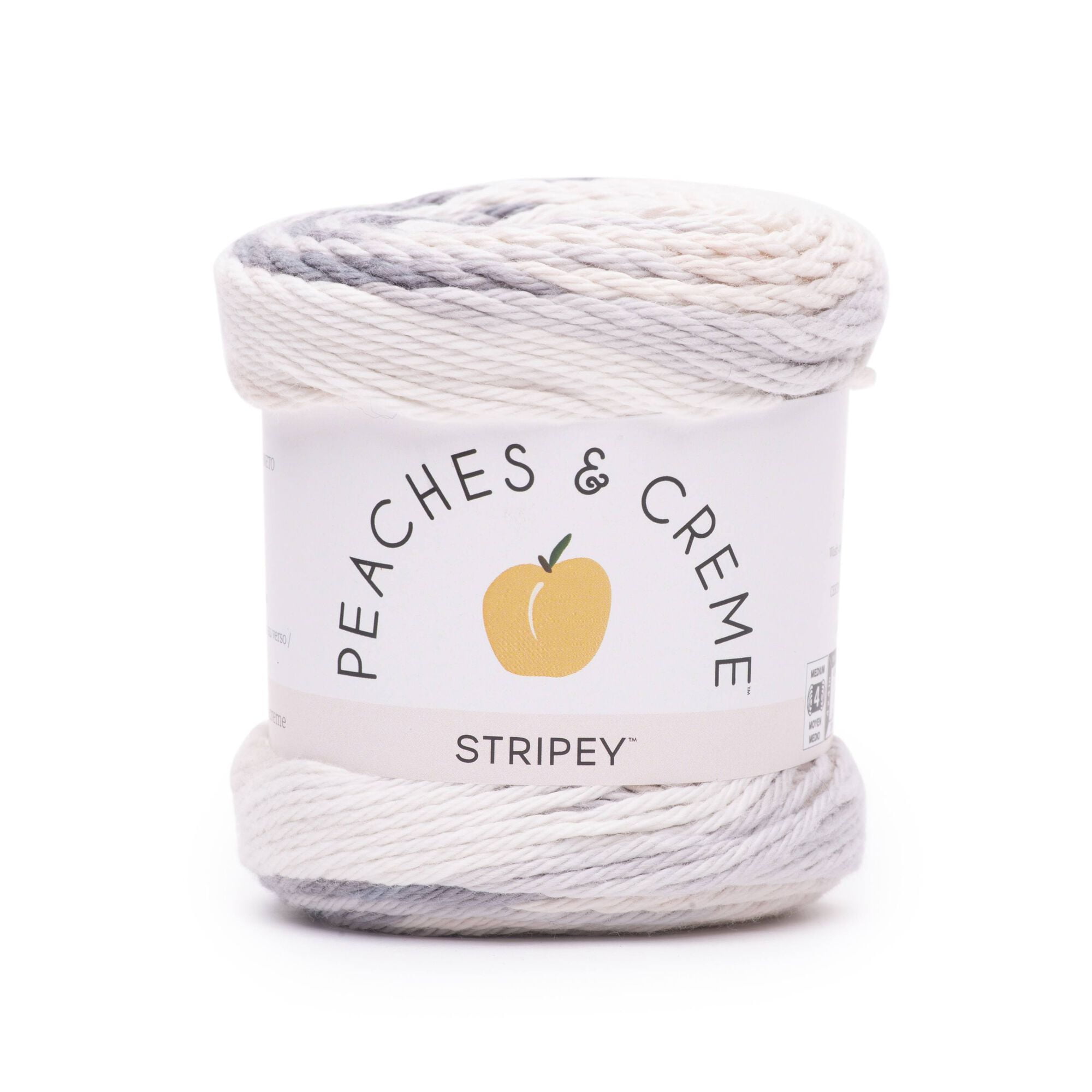 Peaches & Crème Stripey Cotton Yarn, (56.7g/2oz), Linen - Walmart.com