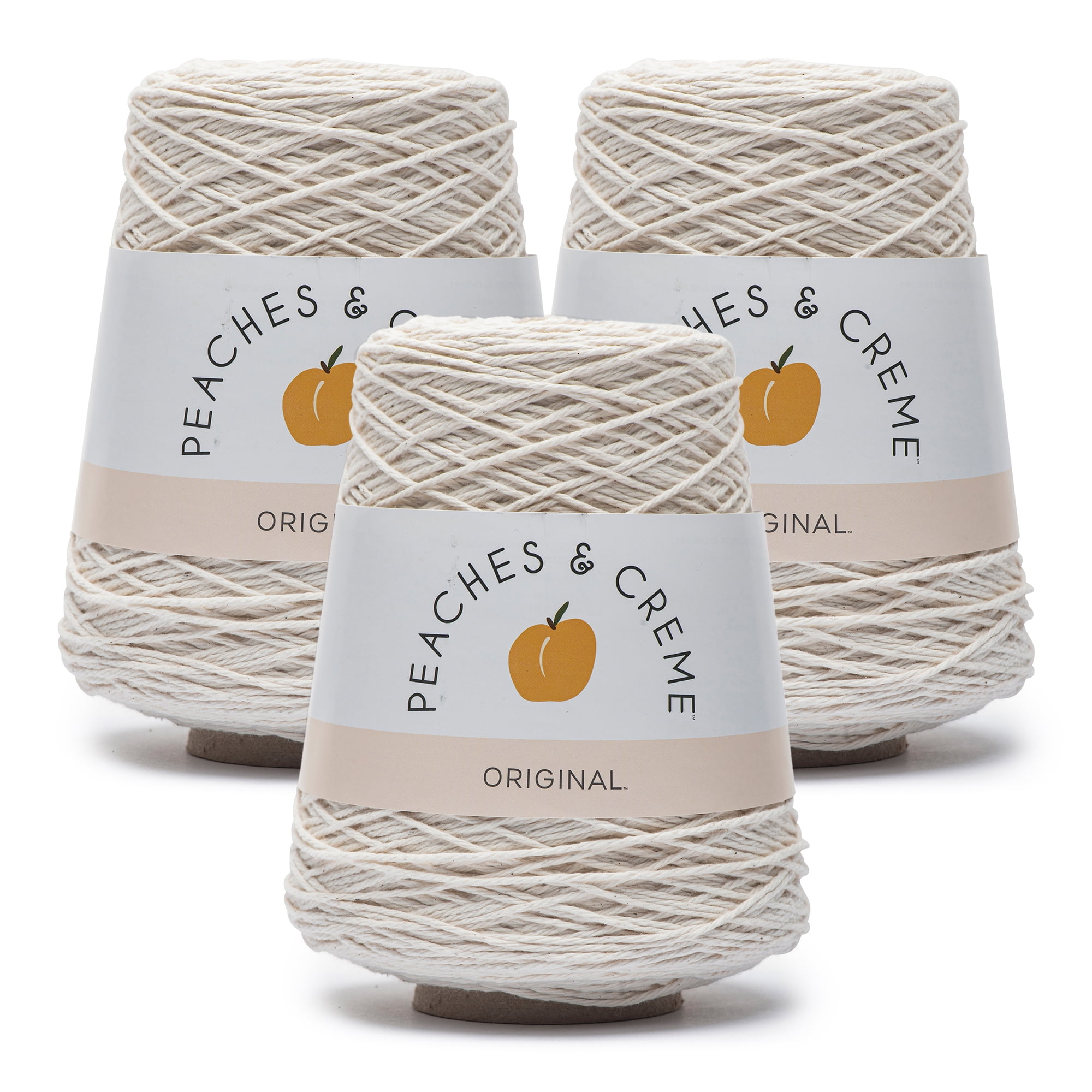 Peaches & Creme™ Cone #4 Medium Cotton Yarn, Ecru 14oz/400g, 674 Yards ...