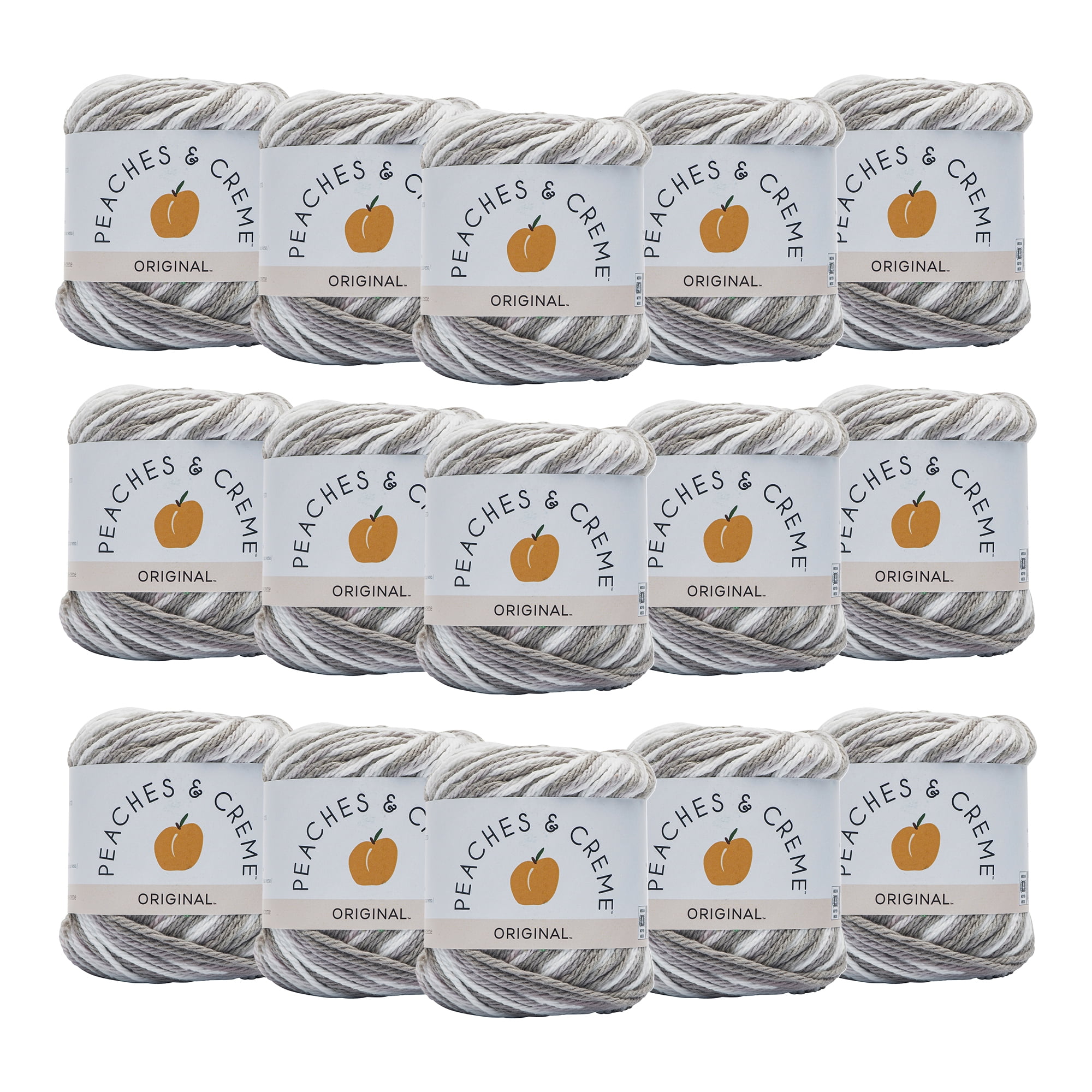 Peaches & Creme™ Ombre #4 Medium Cotton Yarn, Greige Ombre 2oz/56.7g ...