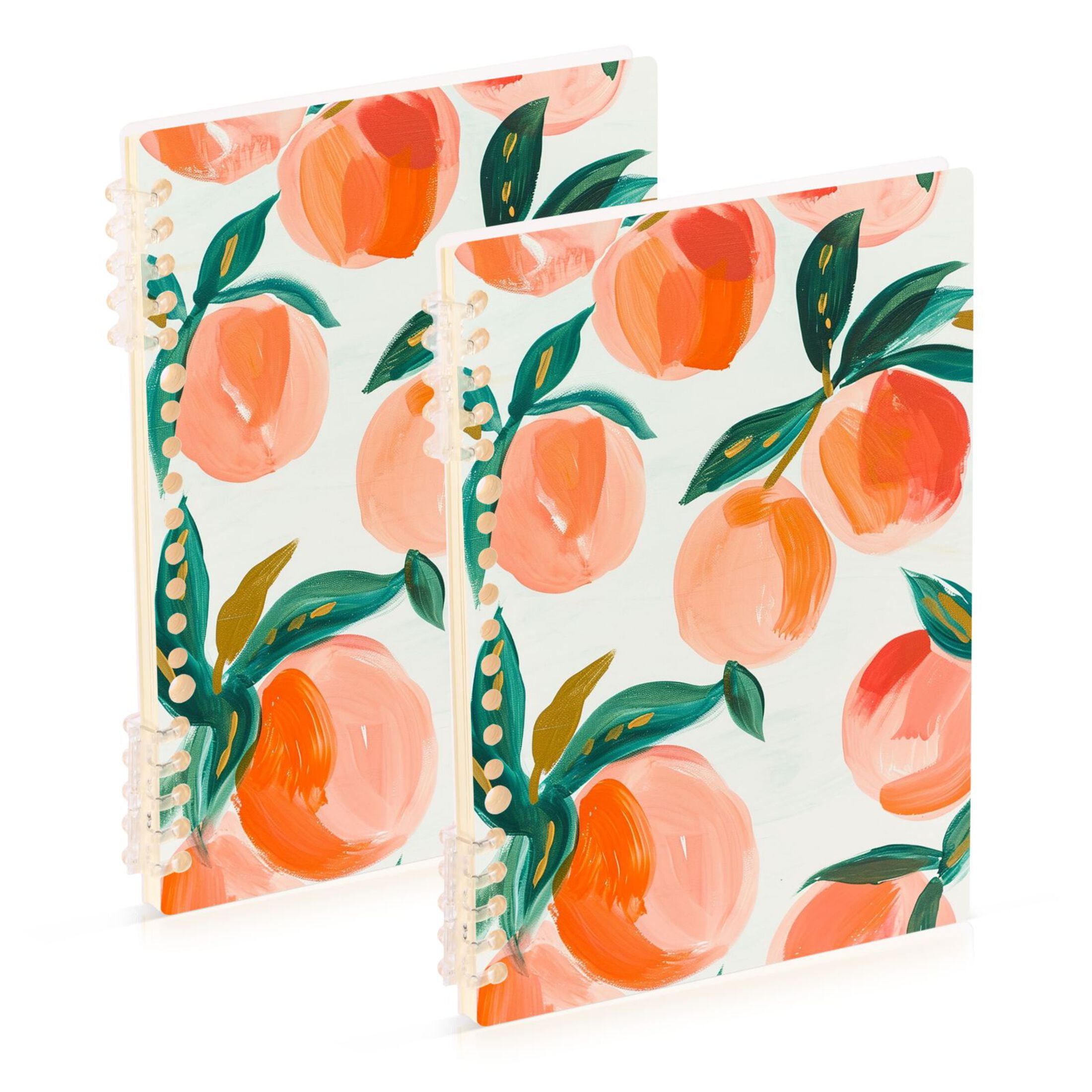 Peaches Ring Binder Notebook Journey Note Diary College Ruled Spiral ...