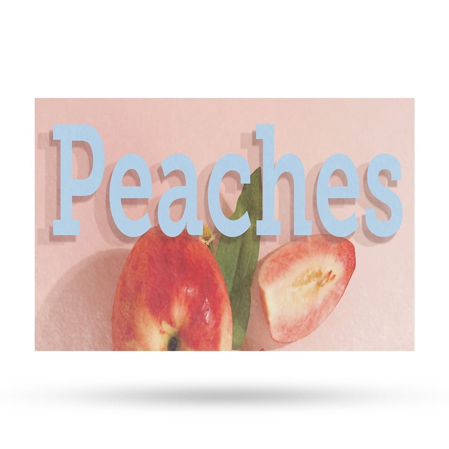Peaches Vinyl Decal 18 Inch x 24 Inch Weatherproof Heavy-Duty Adhesive ...