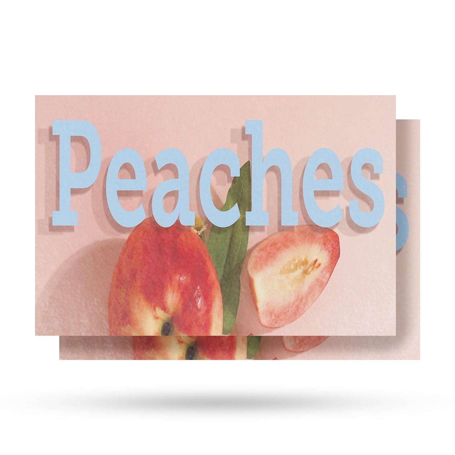 Peaches Vinyl Decal 2 Pack of 18 Inch x 24 Inch Weatherproof Heavy-Duty ...