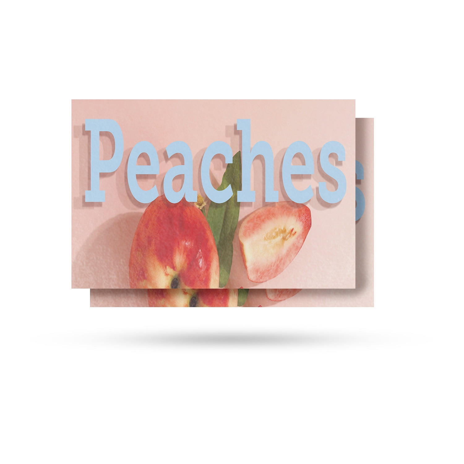 Peaches Vinyl Decal 2 Pack of 24 Inch x 36 Inch Weatherproof Heavy-Duty ...