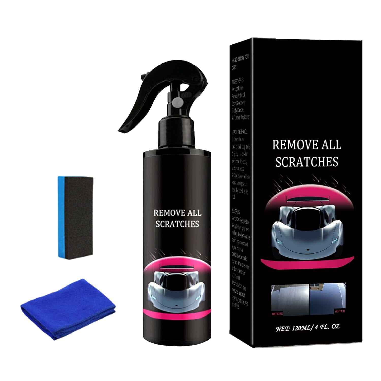 Peachloft Car Spray, Ceramic Shine Spray for Vehicles, Instant Gloss ...