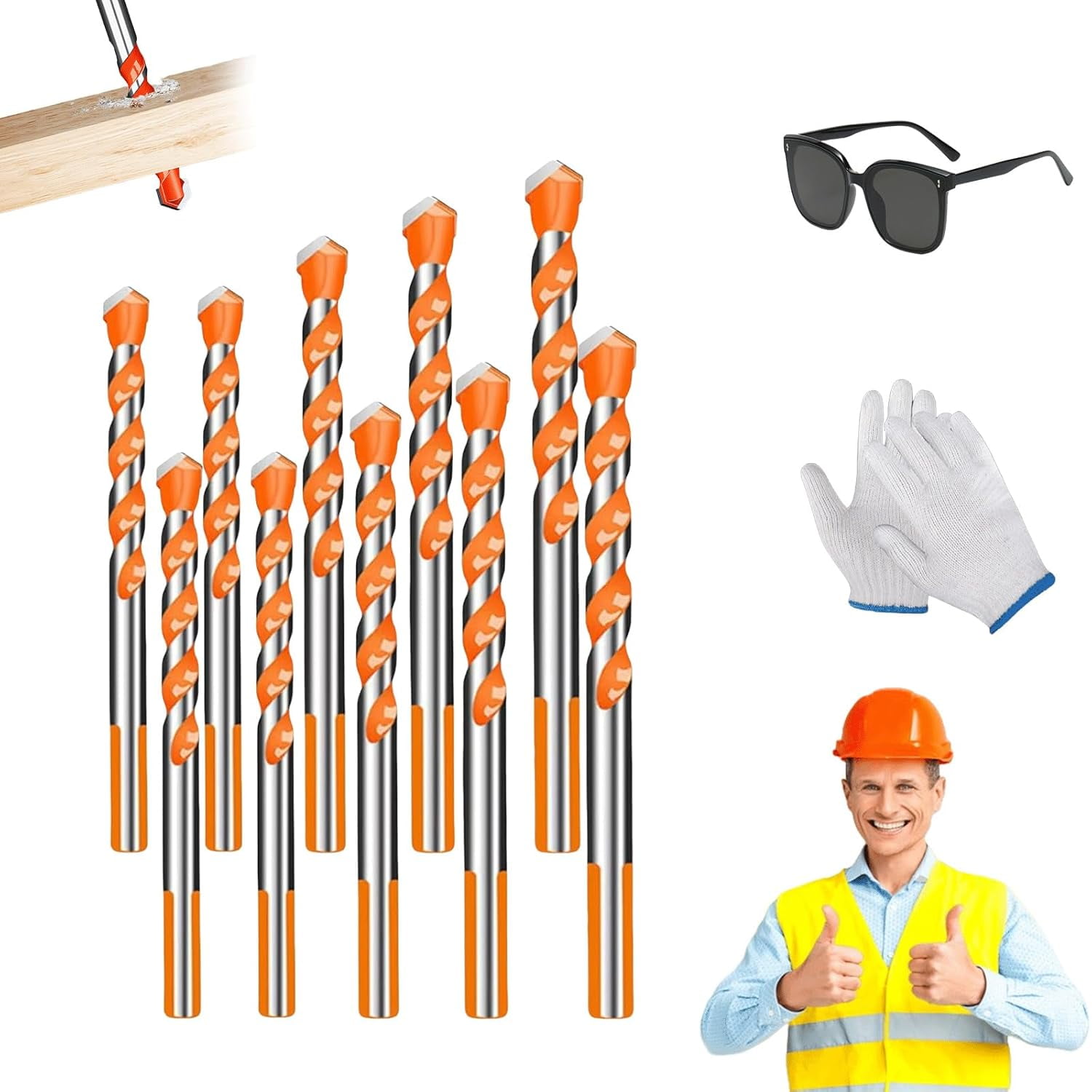 Peachloft/Kotkka/Vrsgs Drill Bits,Brocas para Concreto,6-12mm High ...