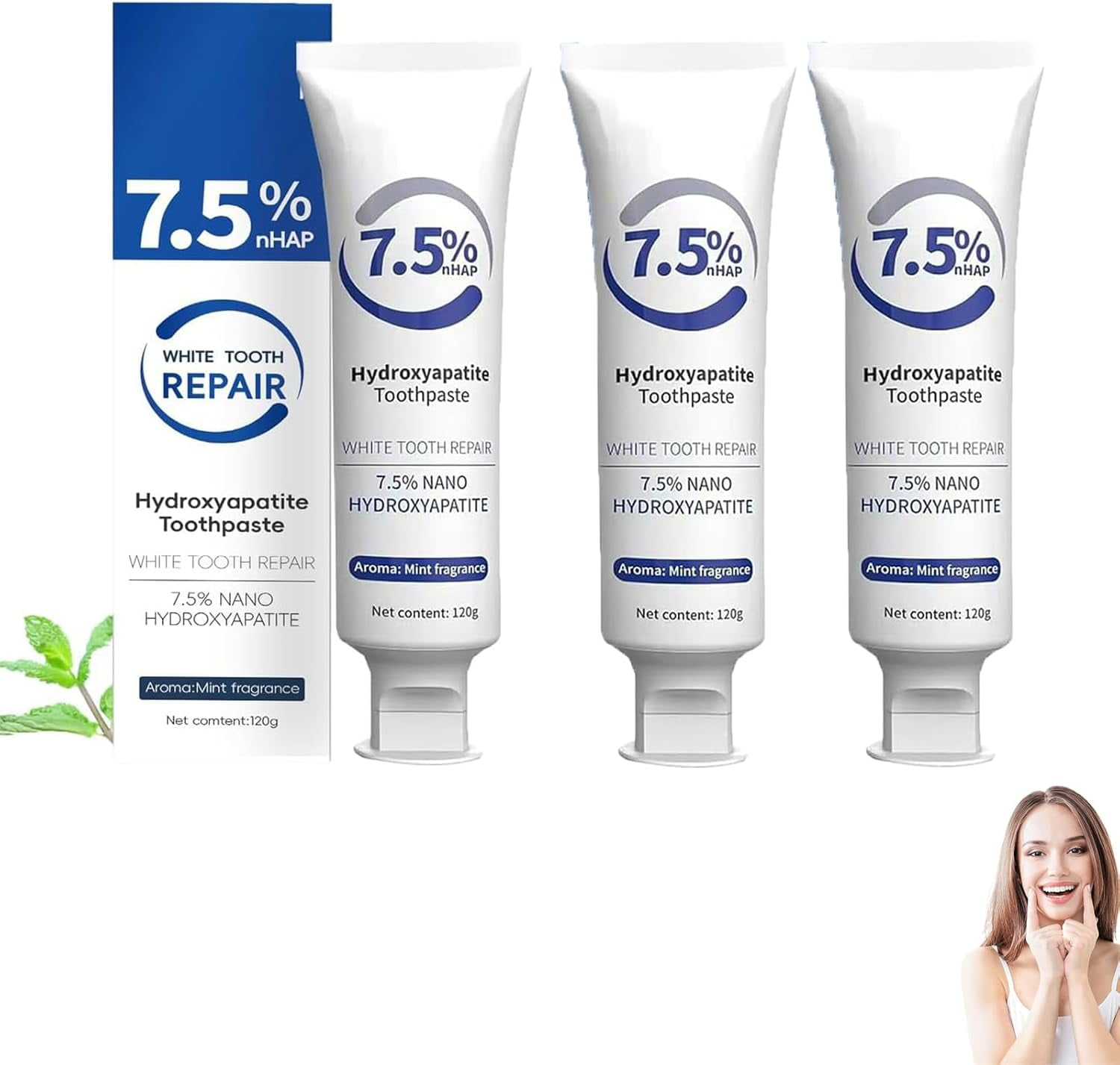 Peachloft Toothpaste, 7.5% Hidroxiapatita Toothpastes for for Enamel ...