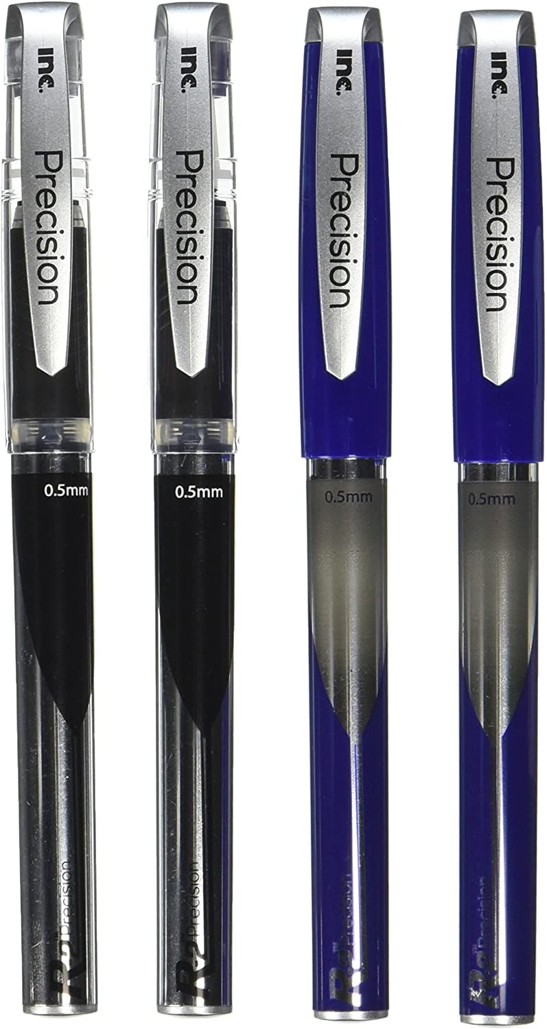 Peachtree Playthings R-2 Precision 0.5 mm Roller Ball Pen, 2 Blue and 2 ...