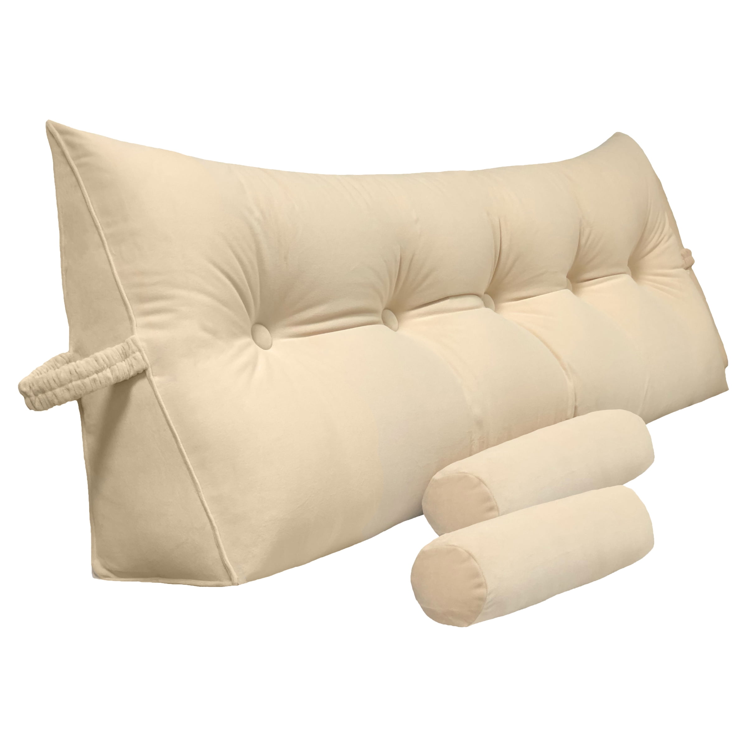 Peachwell Triangular Reading Bed Rest Pillow Large Bolster Cushion ...