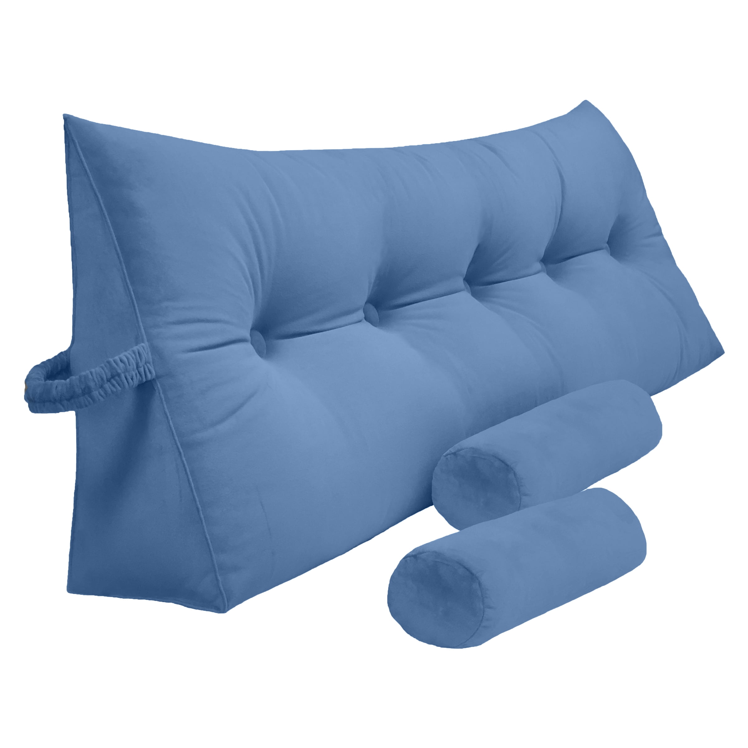 Peachwell Triangular Reading Bed Rest Pillow Large Bolster Cushion ...