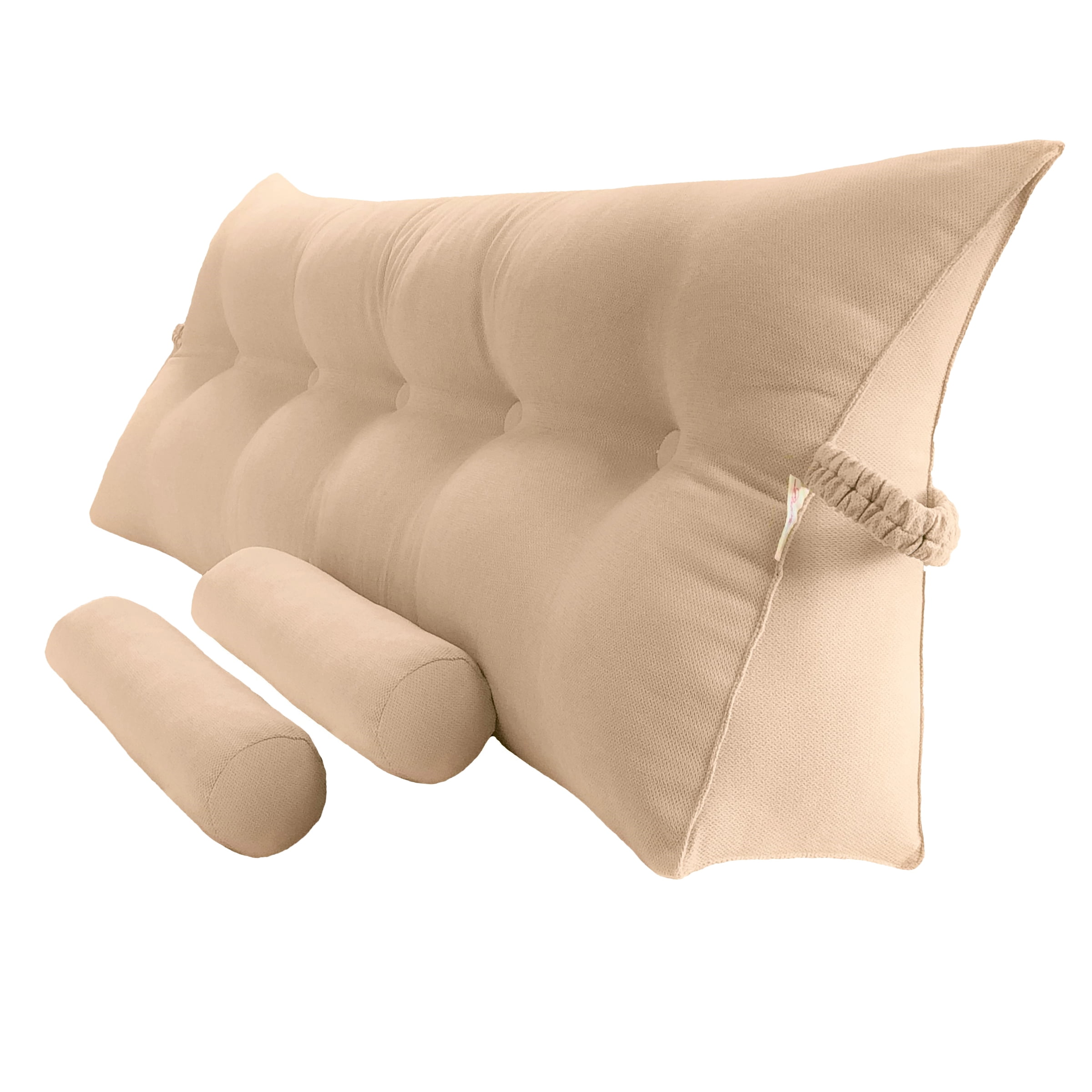 Peachwell Triangular Reading Bed Rest Pillow Large Bolster Cushion ...