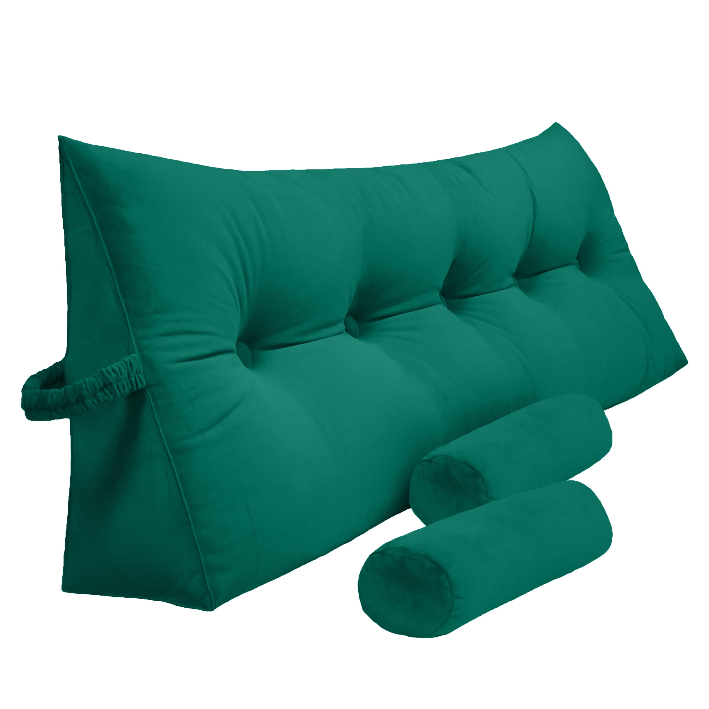 Peachwell Triangular Reading Bed Rest Pillow Large Bolster Cushion ...