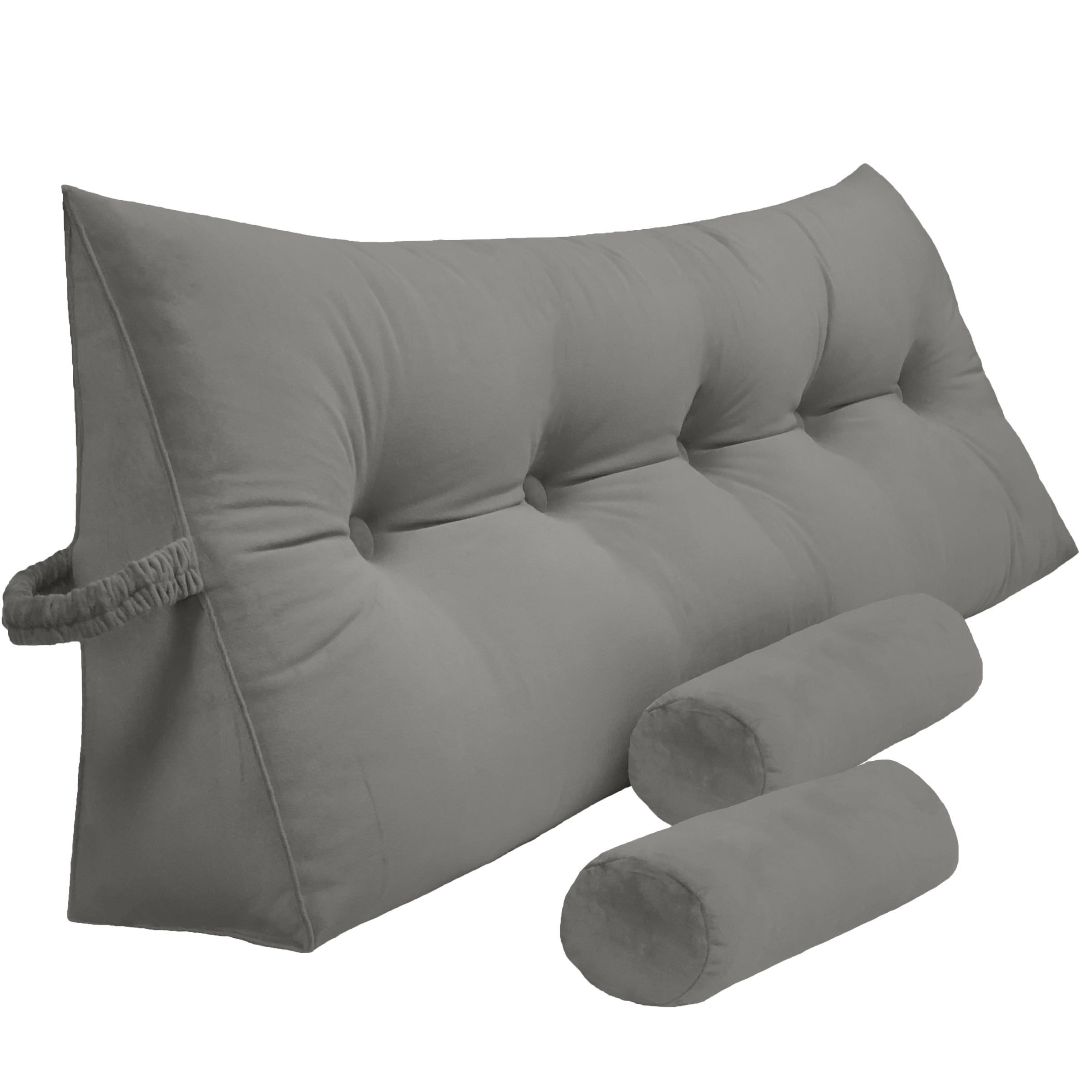 Peachwell Triangular Reading Bed Rest Pillow Large Bolster Cushion ...