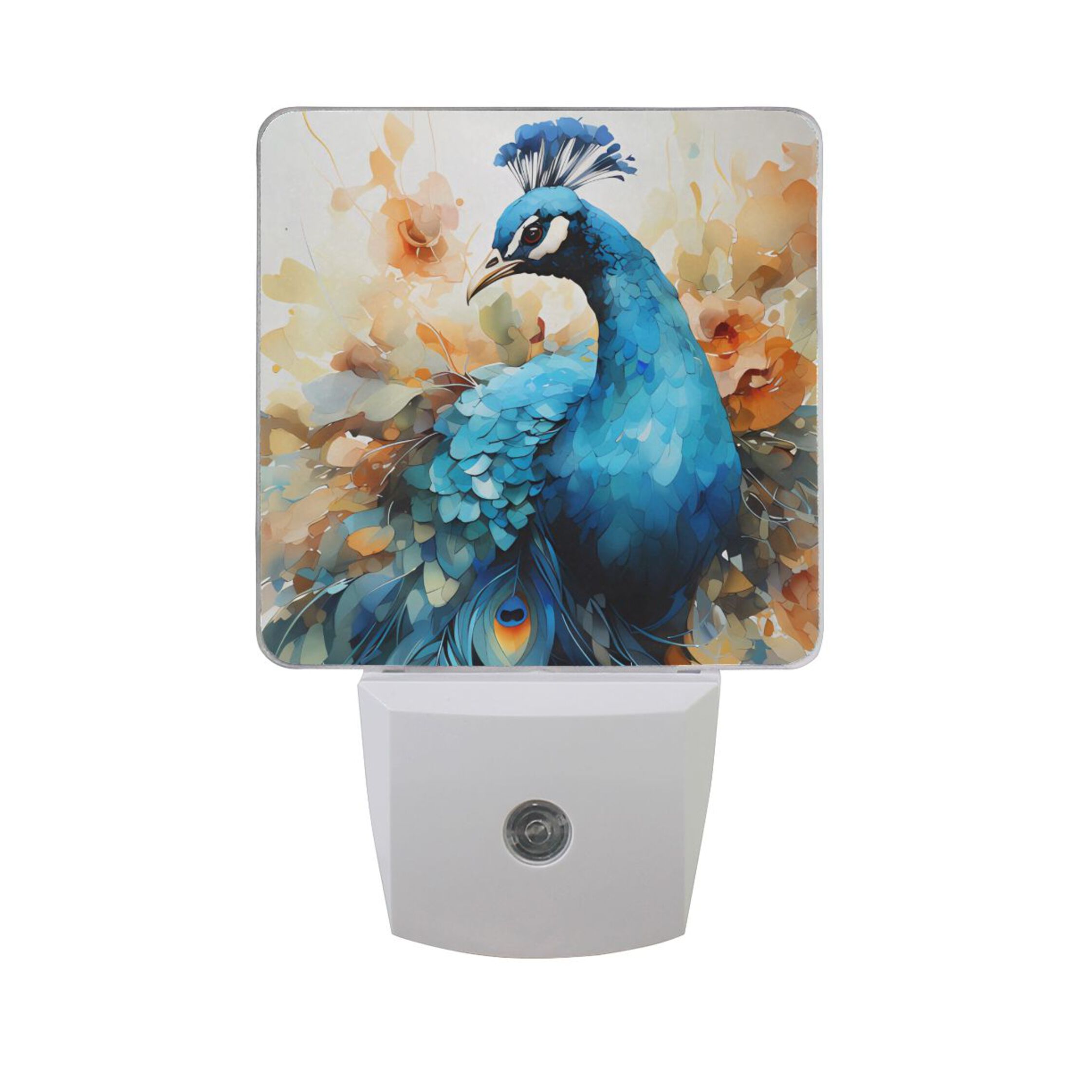 Peacock Abstract Night Light LED Dusk to Dawn Auto Sensor Night Lamp ...